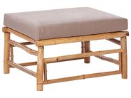 Garten Ottomane CERRETO Bambusholz Taupe | Beliani.at