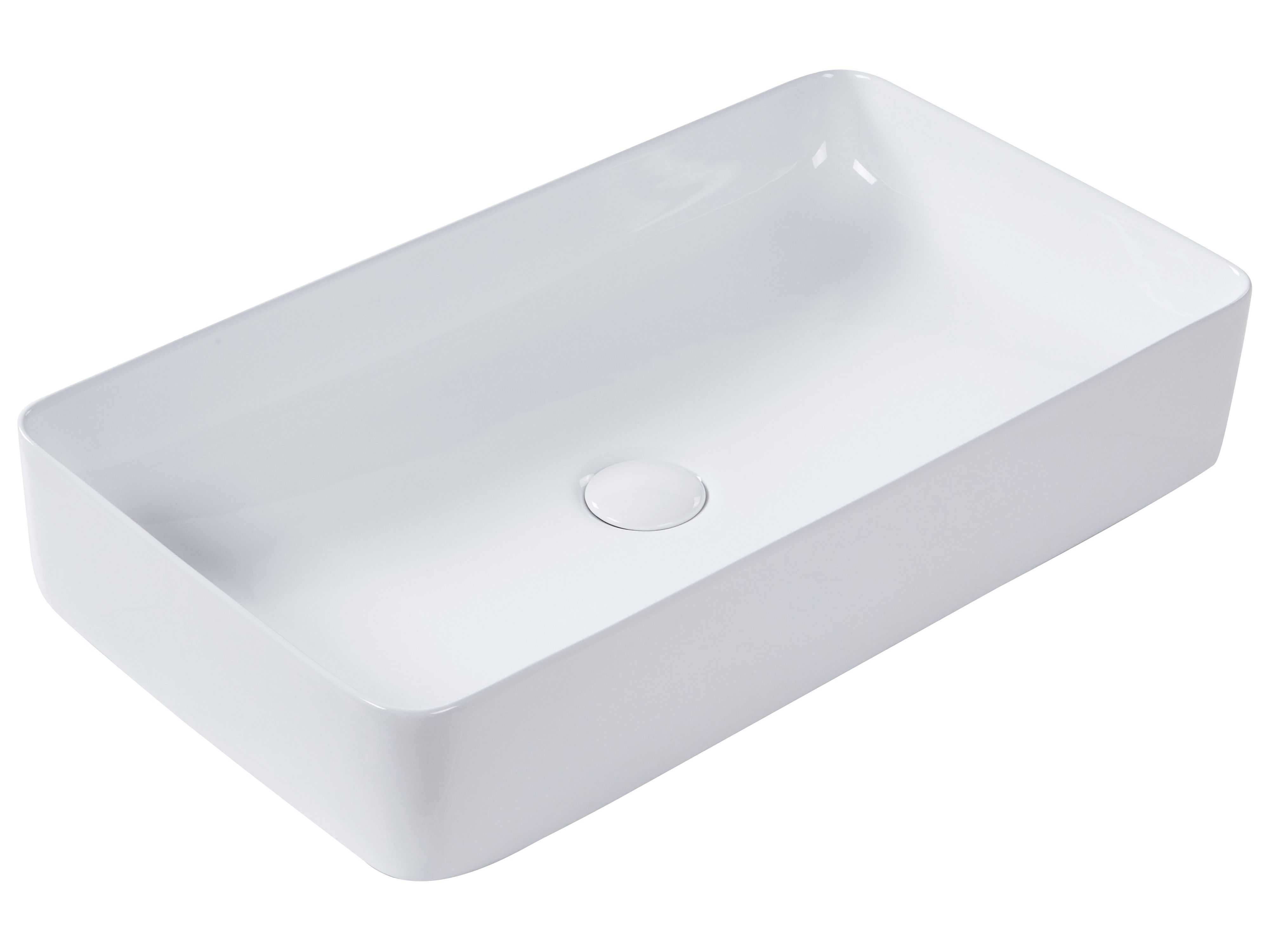 Countertop Basin 610 x 350 mm White ULUA | Beliani.co.uk