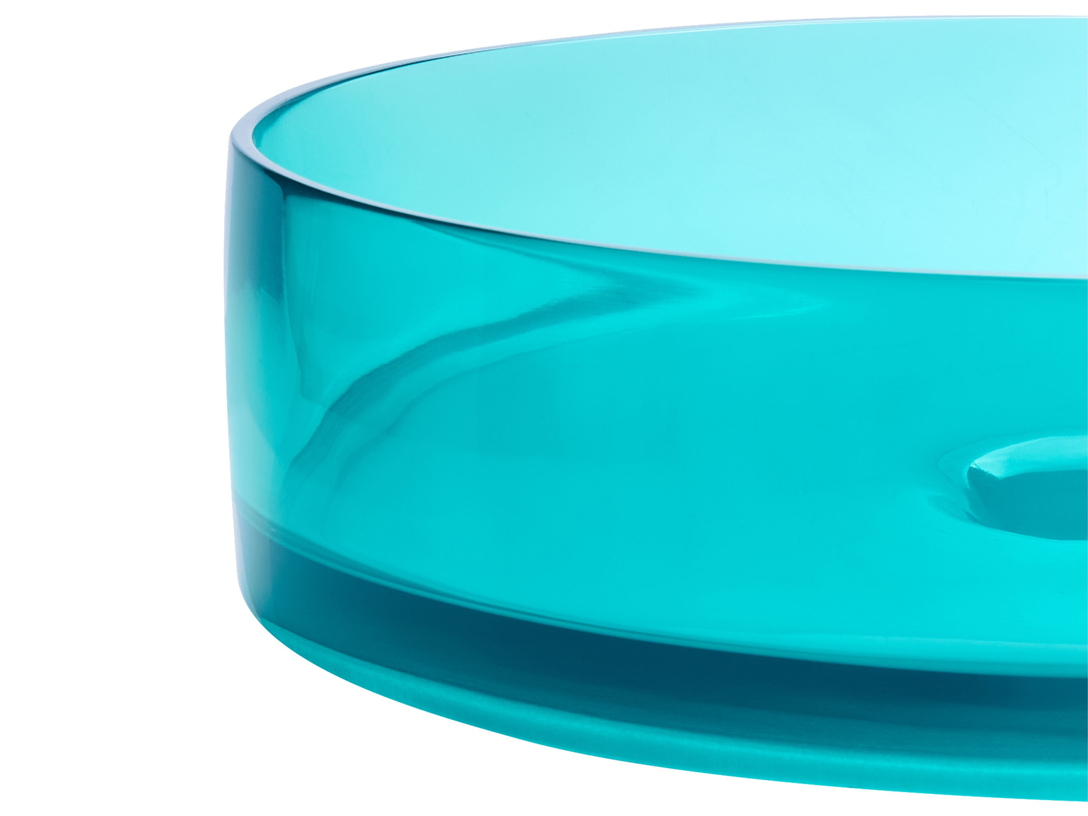 Round Countertop Basin ⌀ 360 mm Turquoise TOLOSA | Beliani.co.uk