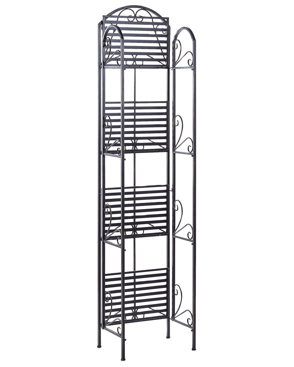 4 Tier Metal Bathroom Shelves Black VALDIVIA Beliani