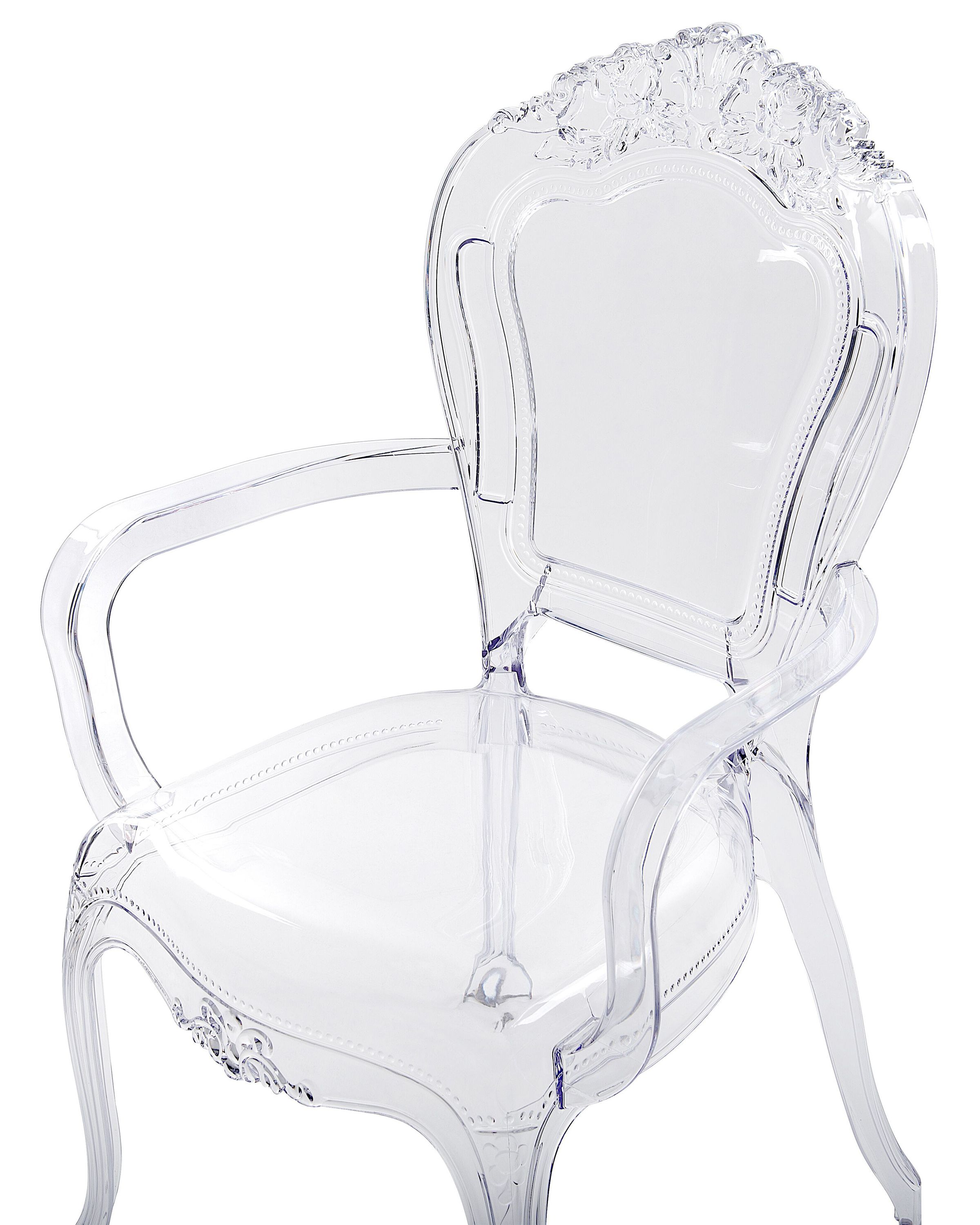 Dining Chair Set of 2 Transparent VERMONT | Beliani.co.uk