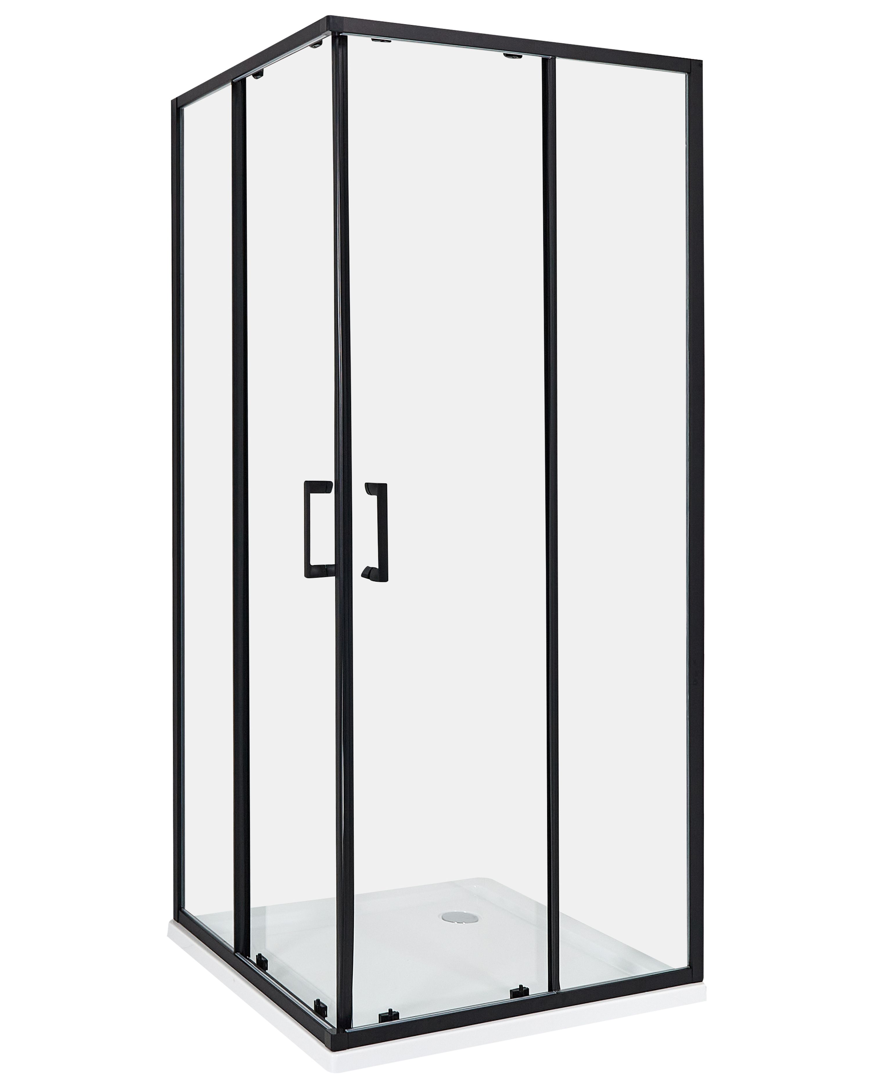 Shower Enclosure TELA 800 x 800 x 1850 mm Black | Beliani.co.uk