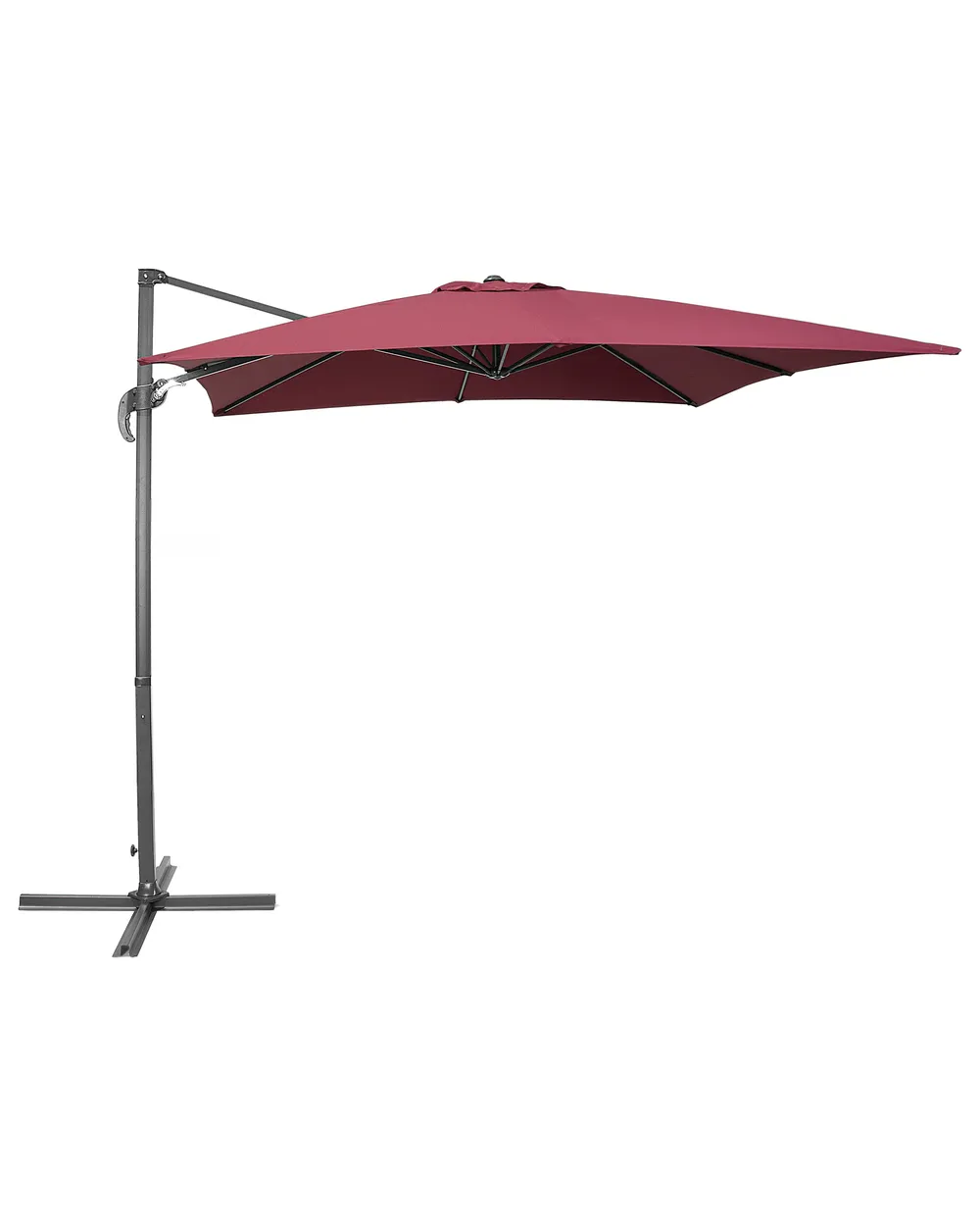 Cantilever Parasol 250 cm MONZA Burgundy | Beliani.co.uk