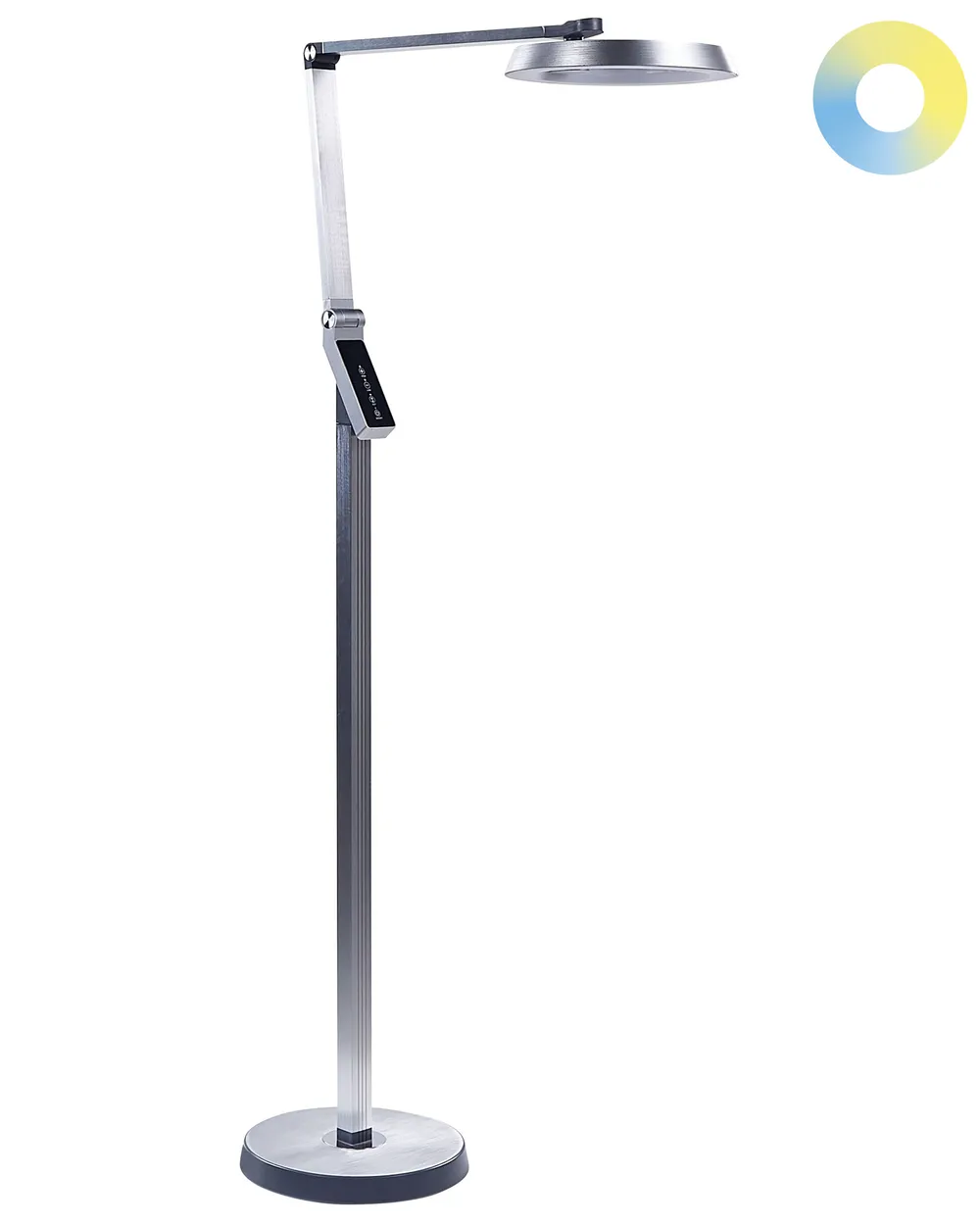Candeeiro de pé LED SCULPTOR Com sensor de movimento Metal Prateado ...