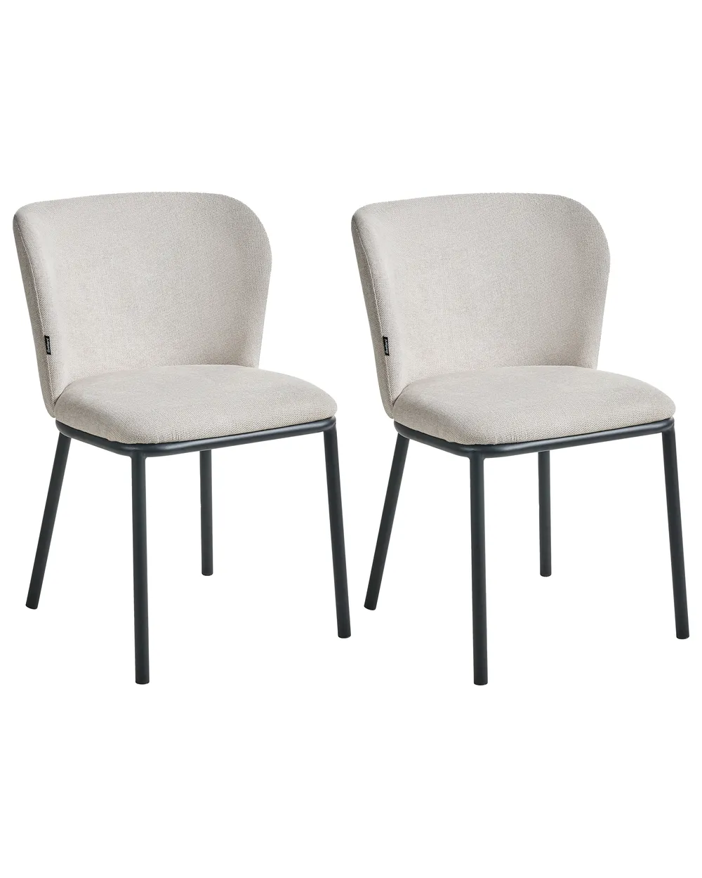 Sett med 2 spisestoler ARTESIA Lys beige | Beliani.no