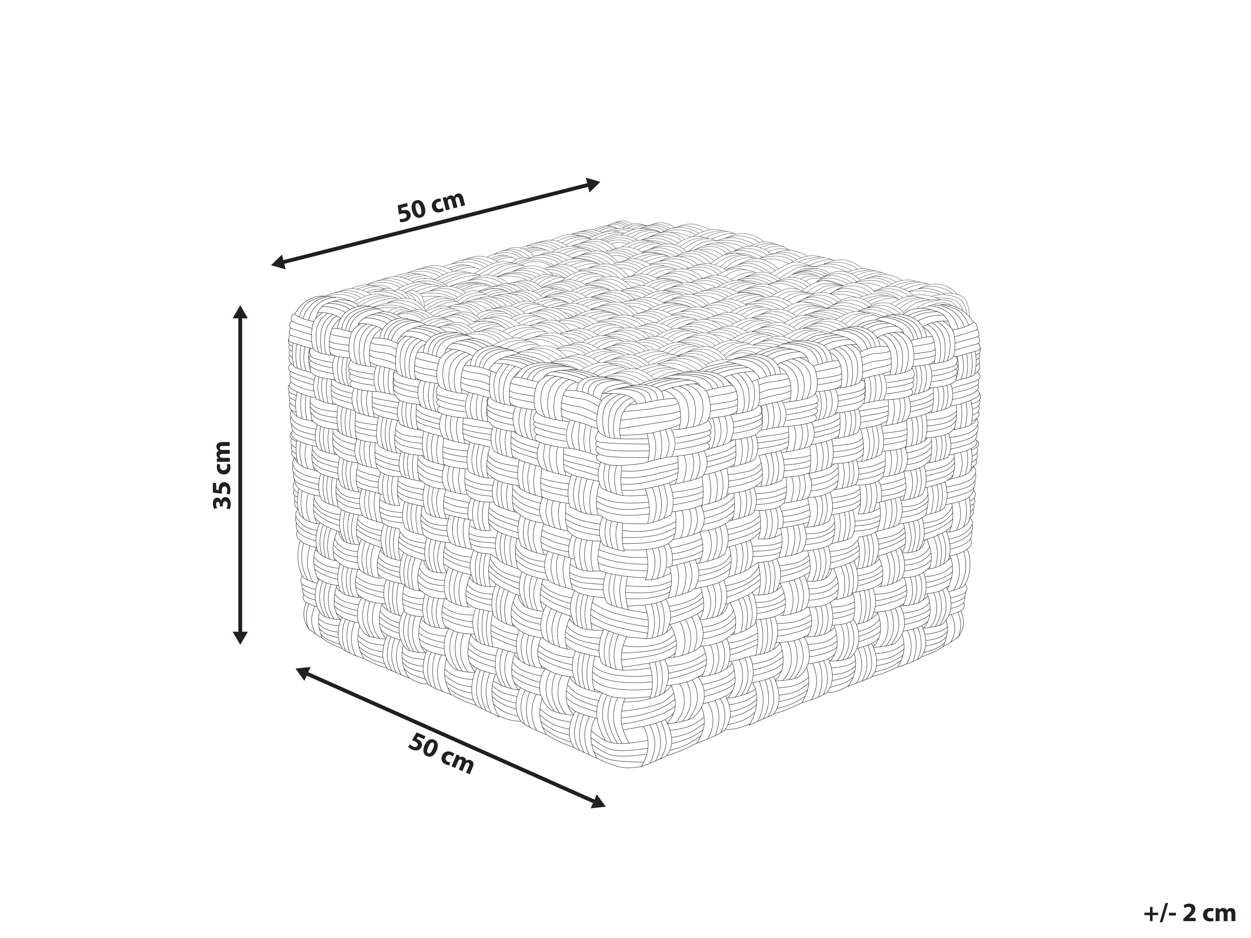 Tópszínű kültéri puff 50 x 50 cm NALLI | Beliani.hu