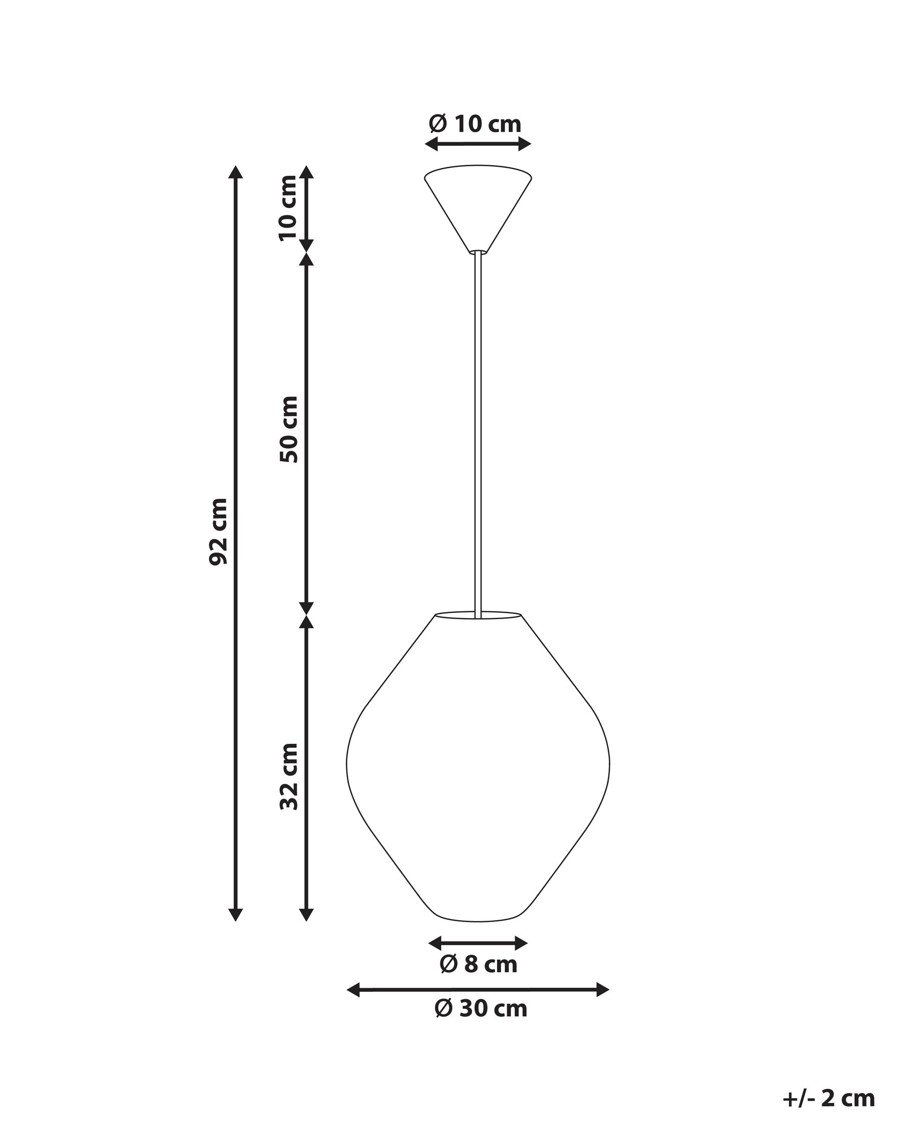 Lampadario ALME Tessuto Nero | Beliani.it