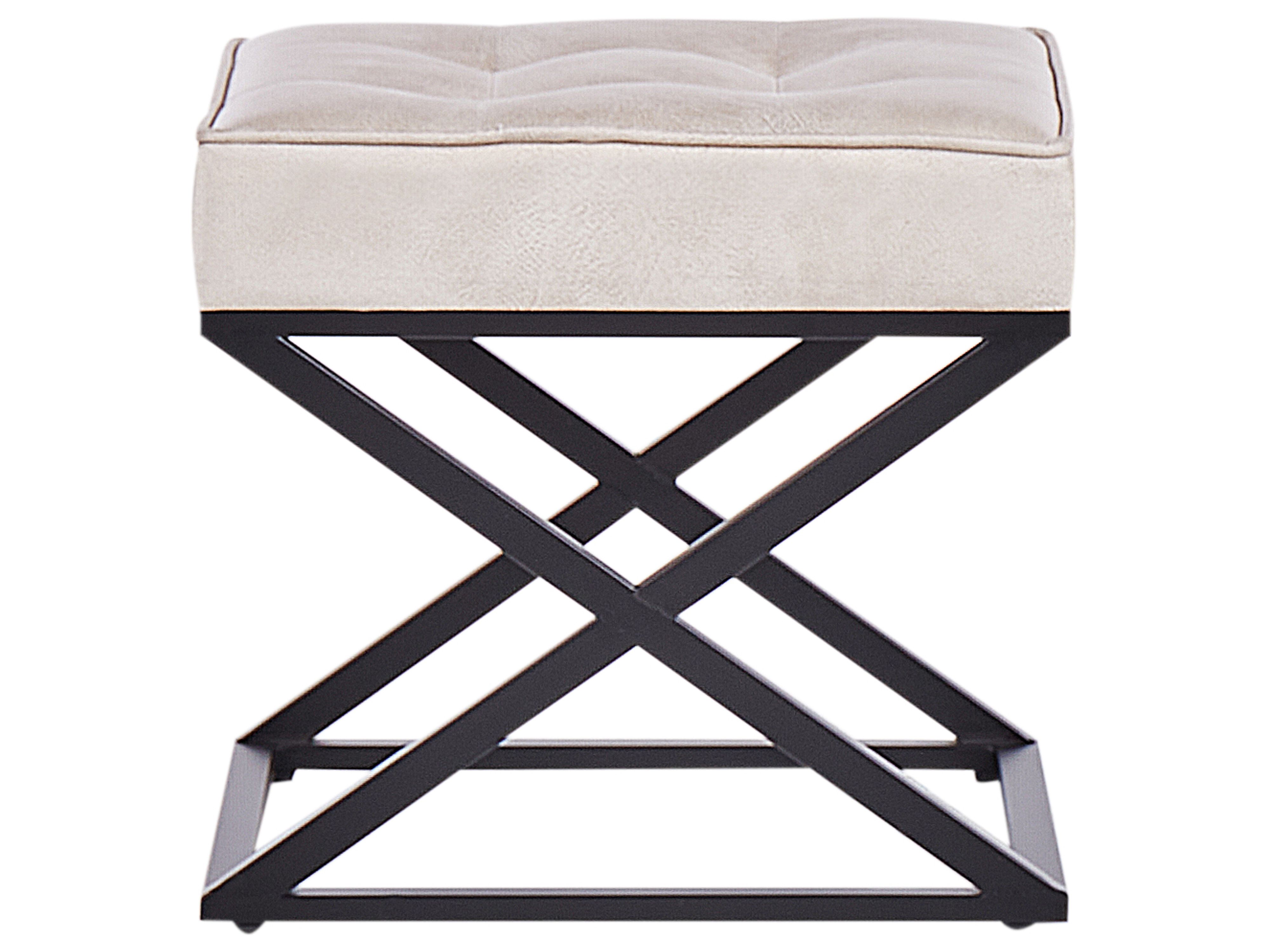 Footstool MURDO Faux Leather Beige | Beliani.co.uk