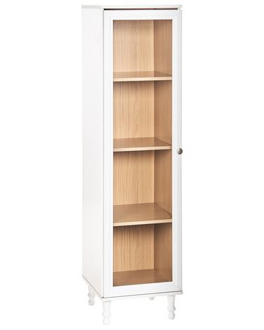 Armoire vitrine TINGLEDALE 40 cm Blanc | Beliani.fr