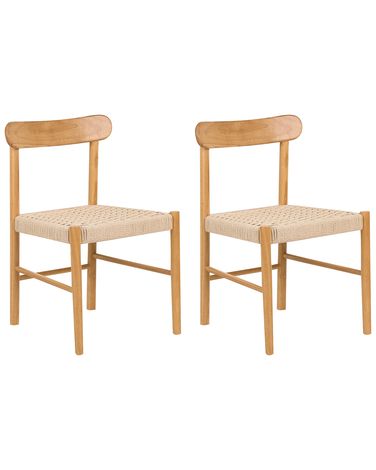Set med 2 matstolar CANTON II Beige | Beliani.se