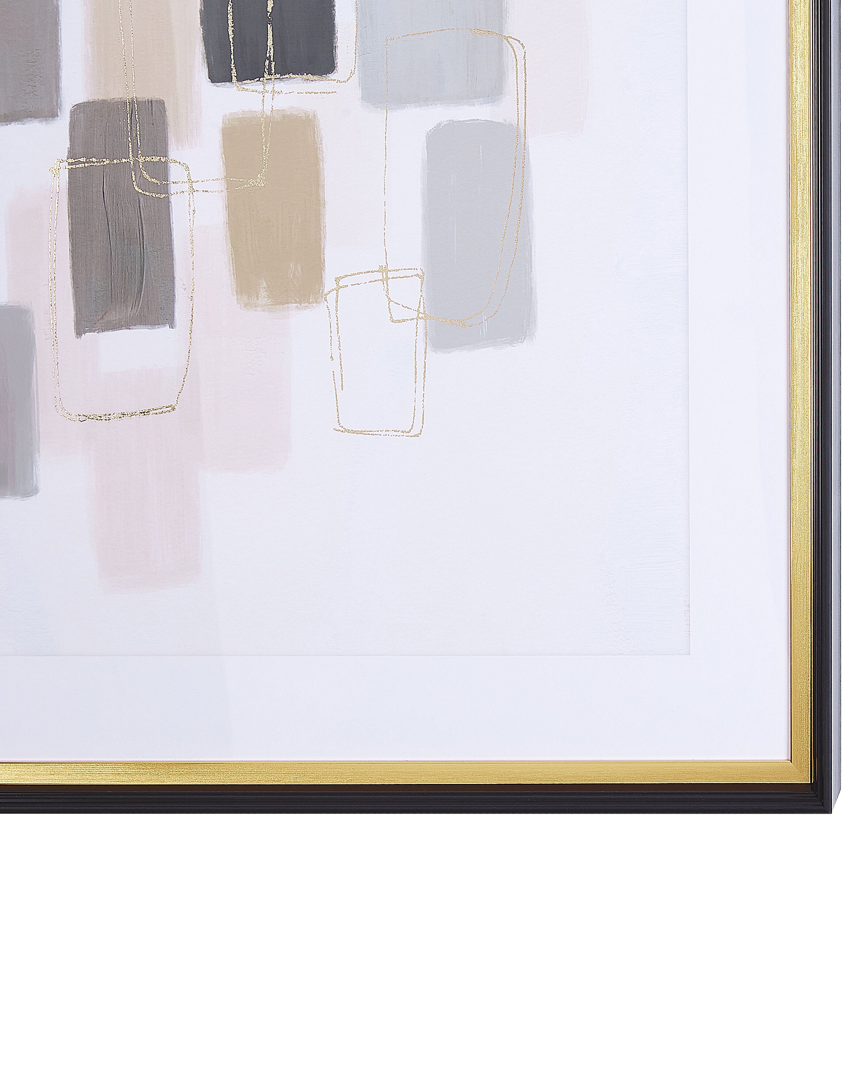 Kehystetty taulu AREZA Abstrakti aihe 60 x 80 cm Monivärinen | Beliani.fi