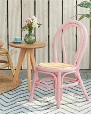 Kids Chair KALIVIA Rattan Pink | Beliani.co.uk