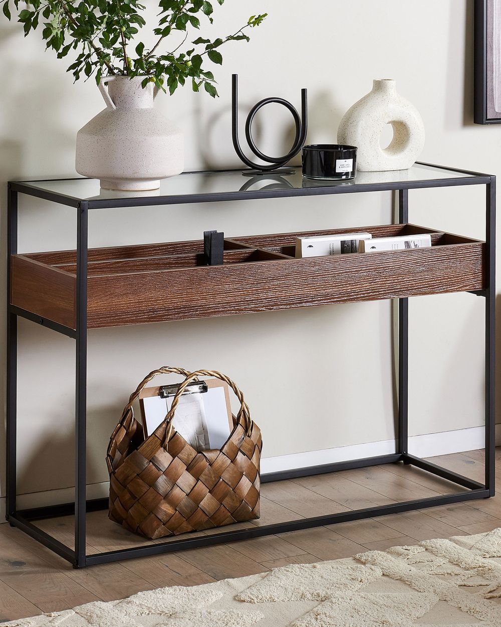 Console Table PERTH Dark Brown | Beliani.co.uk