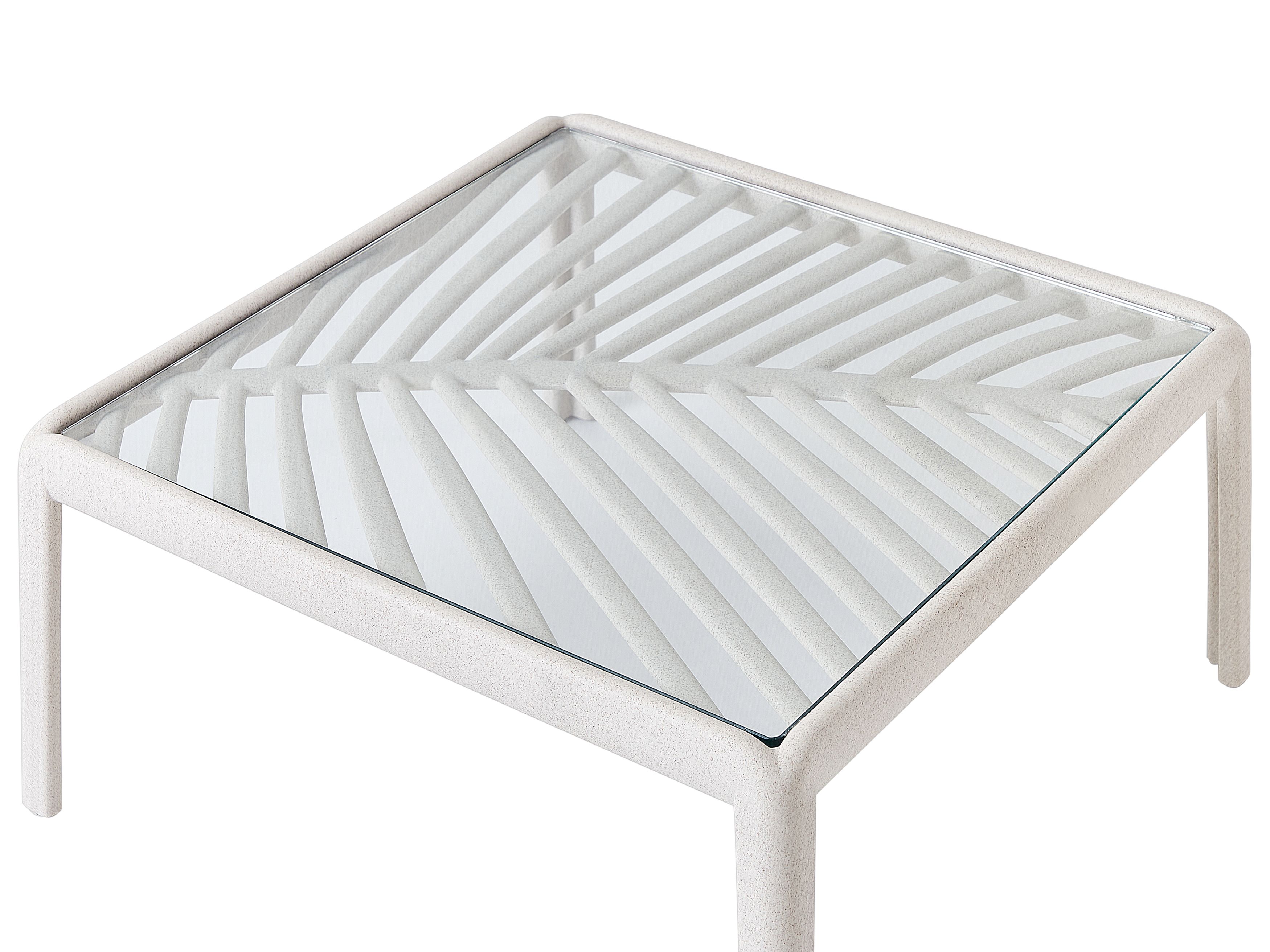 Garden Lounge Set with Table 4 Seater FERRETTI Light Beige | Beliani.co.uk