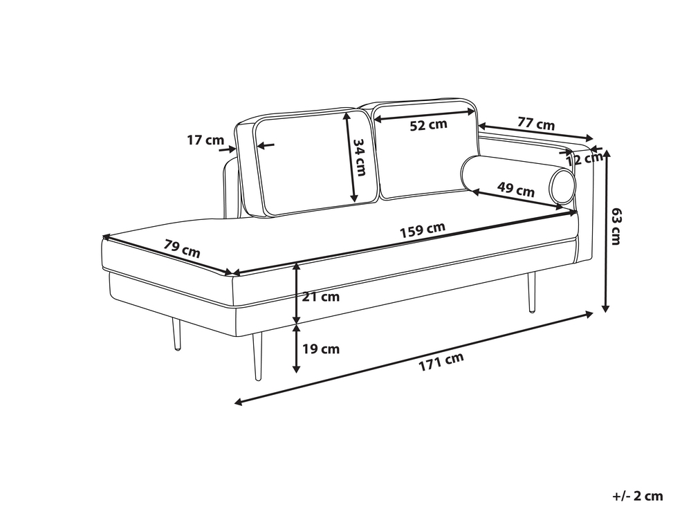 Chaise lounge size store
