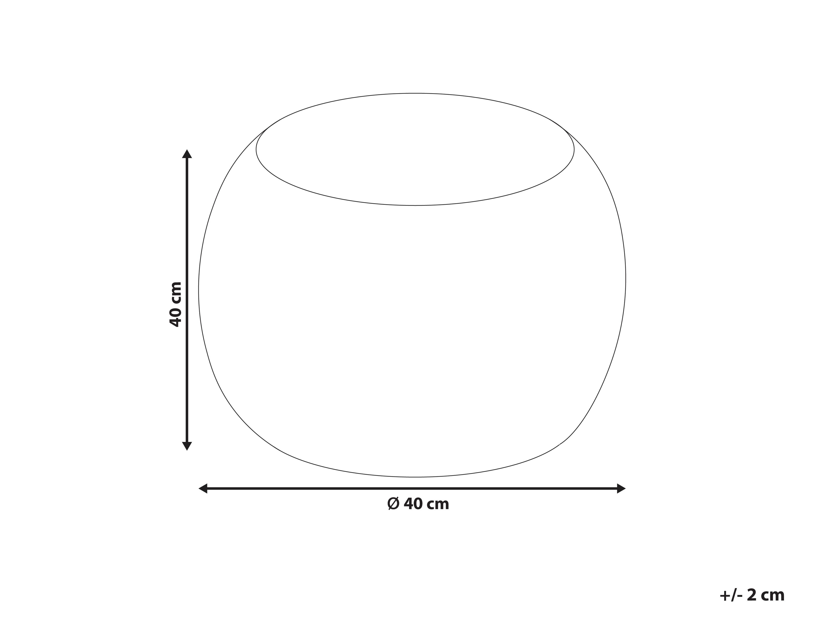 Pufe ARPATU Algodão Creme claro 40 cm 40 cm 40 cm | Beliani.pt
