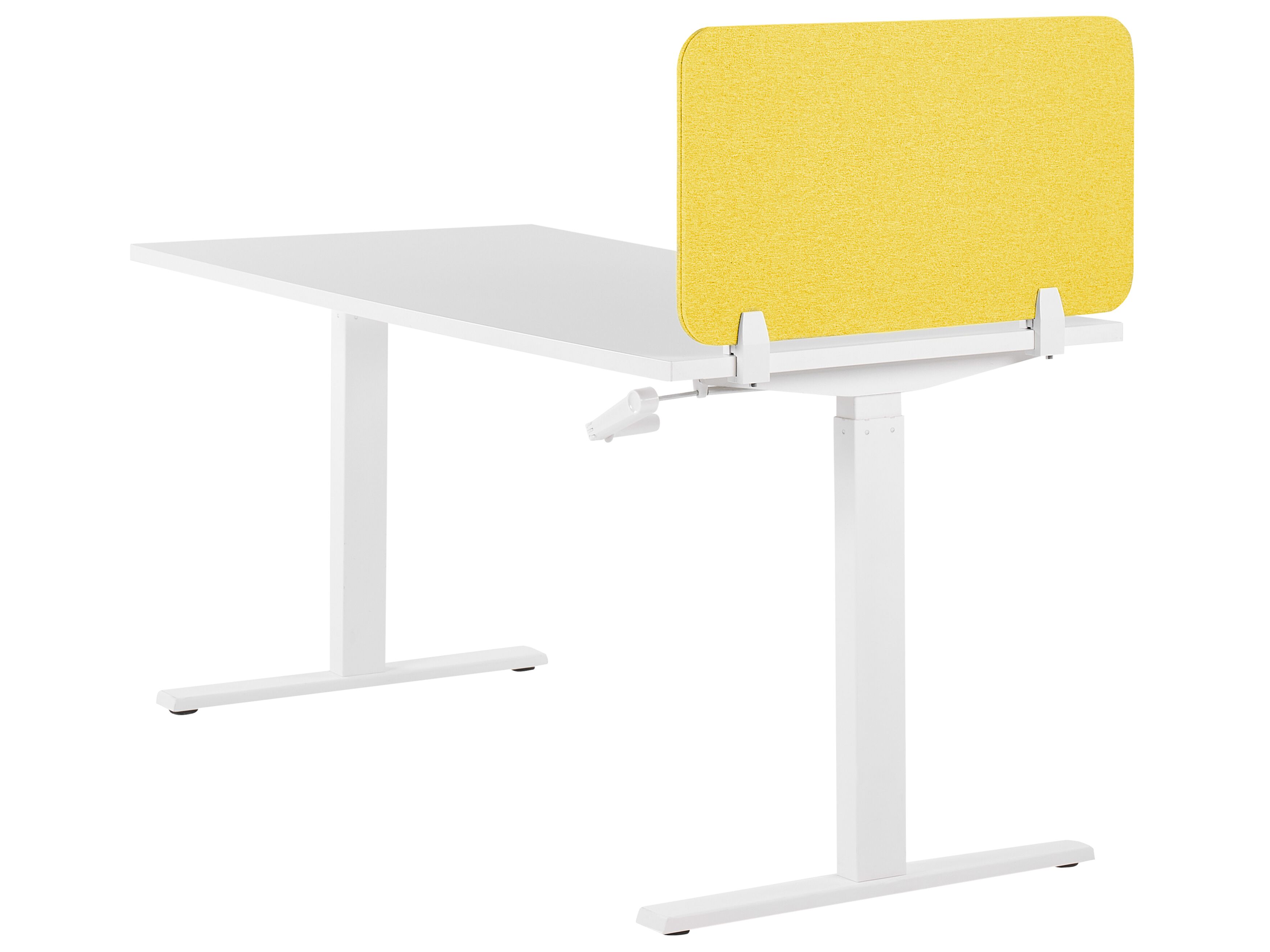 Desk Screen 80 x 40 cm Yellow WALLY | Beliani.co.uk