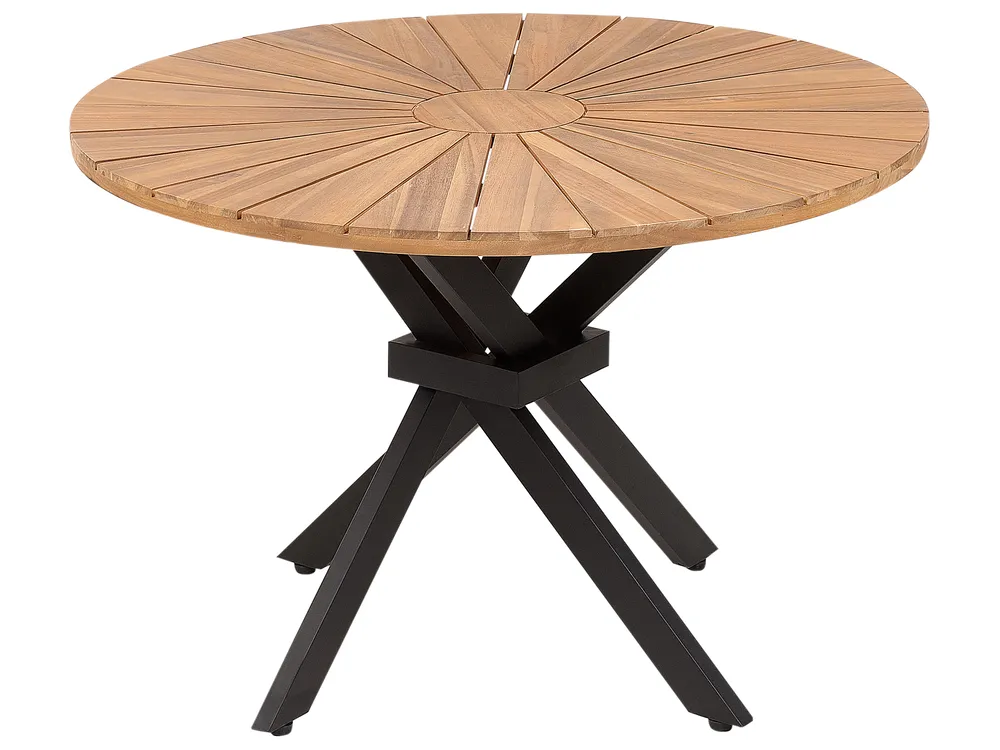 Garden Dining Table VALLESE 180 cm 90 cm Acacia Wood Brown | Beliani.co.uk