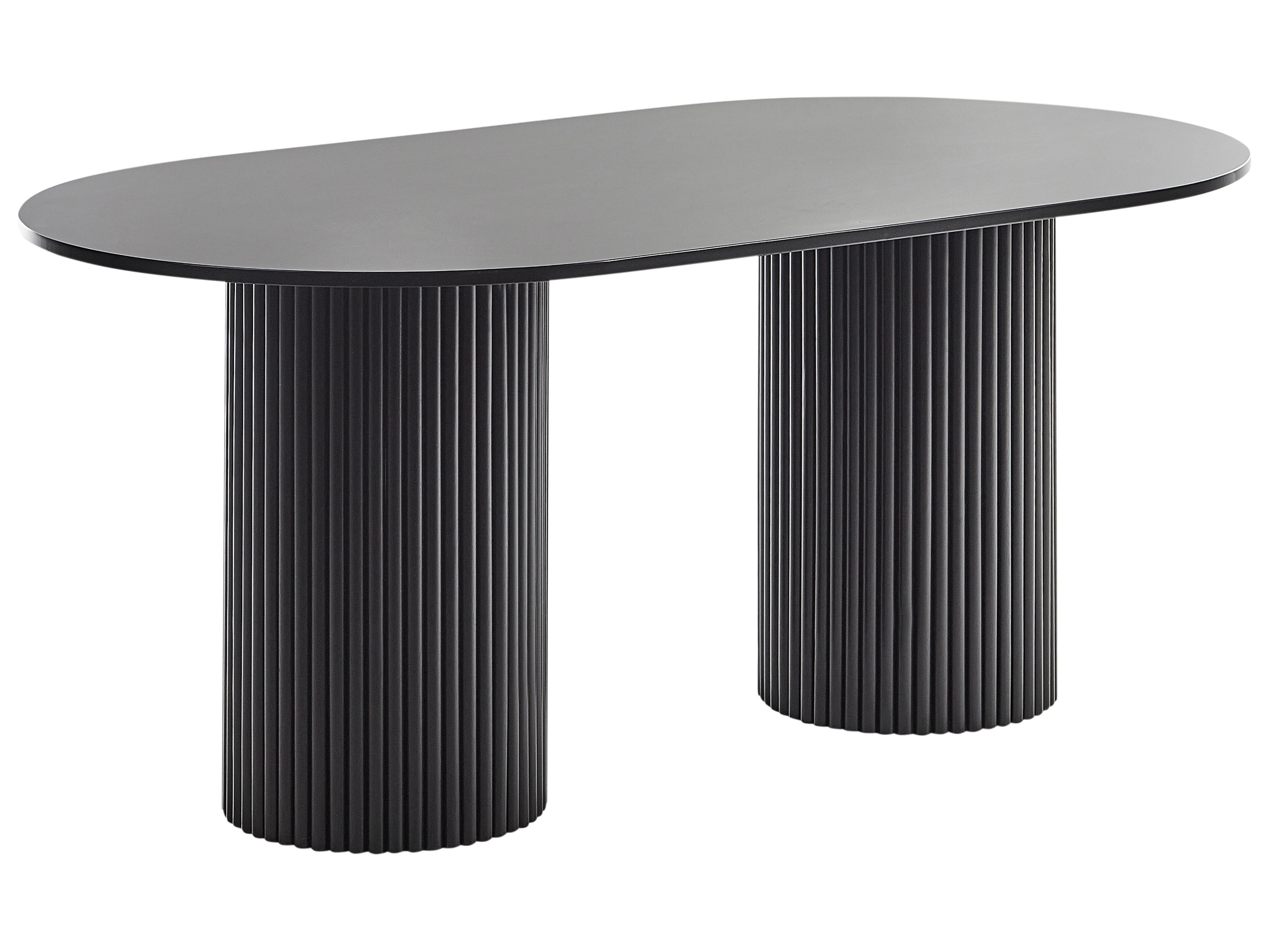Dining Table SHERIDAN Black 180 cm 100 cm | Beliani.dk