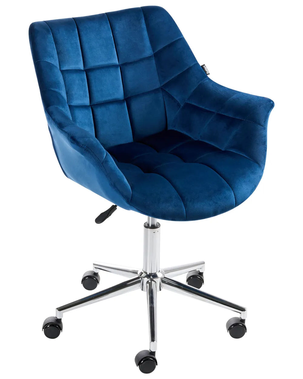 Cadeira home office LABELLE Veludo Azul marinho | Beliani.pt