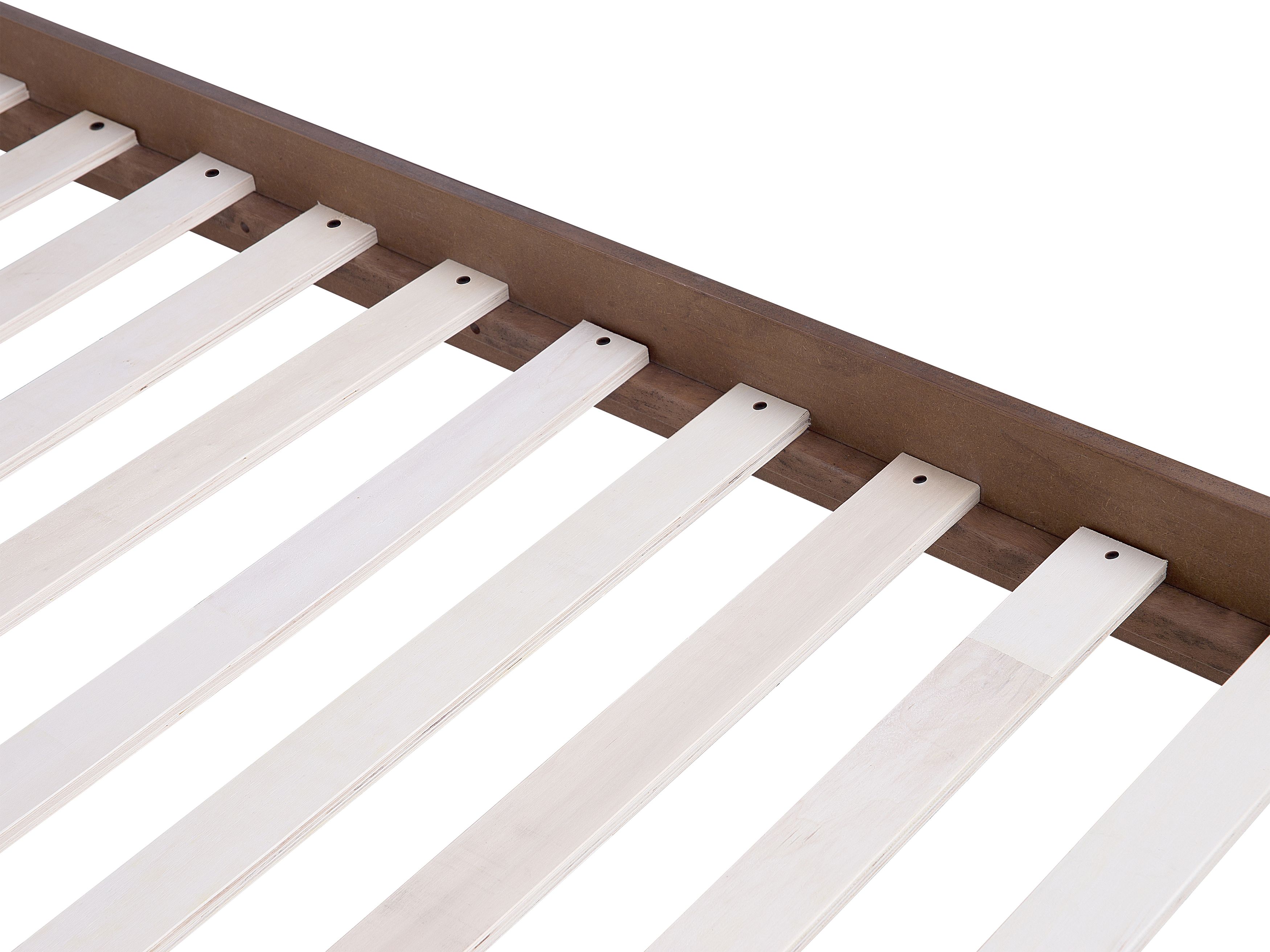 Cama con somier madera oscura 180 x 200 cm ISTRES | Beliani.es