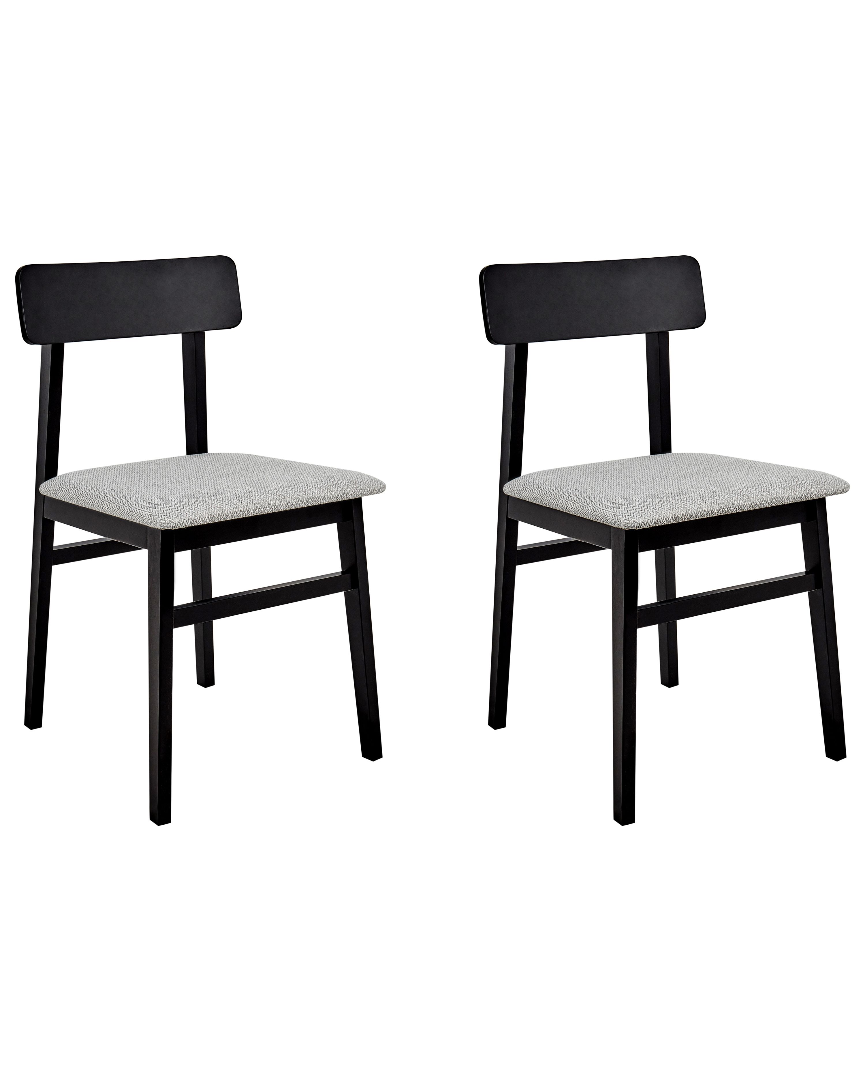 Sæt med 2 spisebordsstole STACY Træ Lysegrå | Beliani.dk