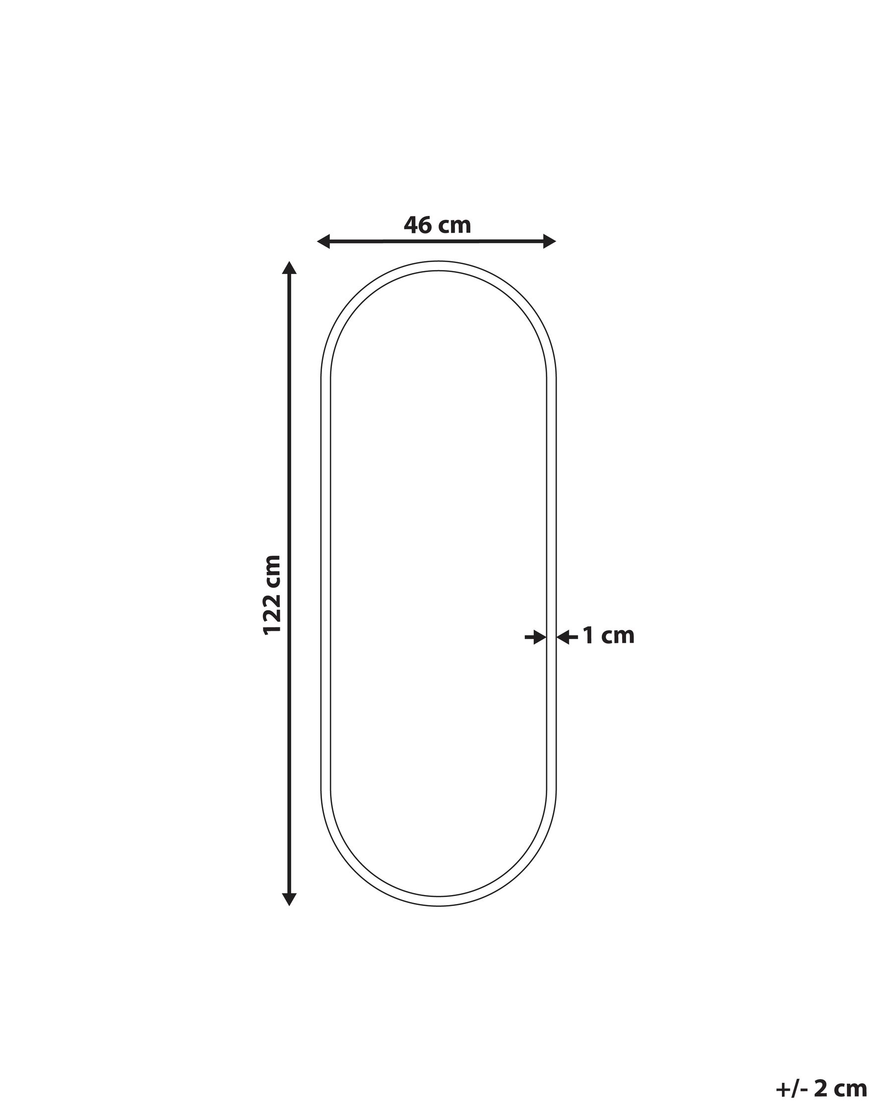 Wall Mirror AZEVILLE 46 cm 122 cm Metal Gold | Beliani.co.uk