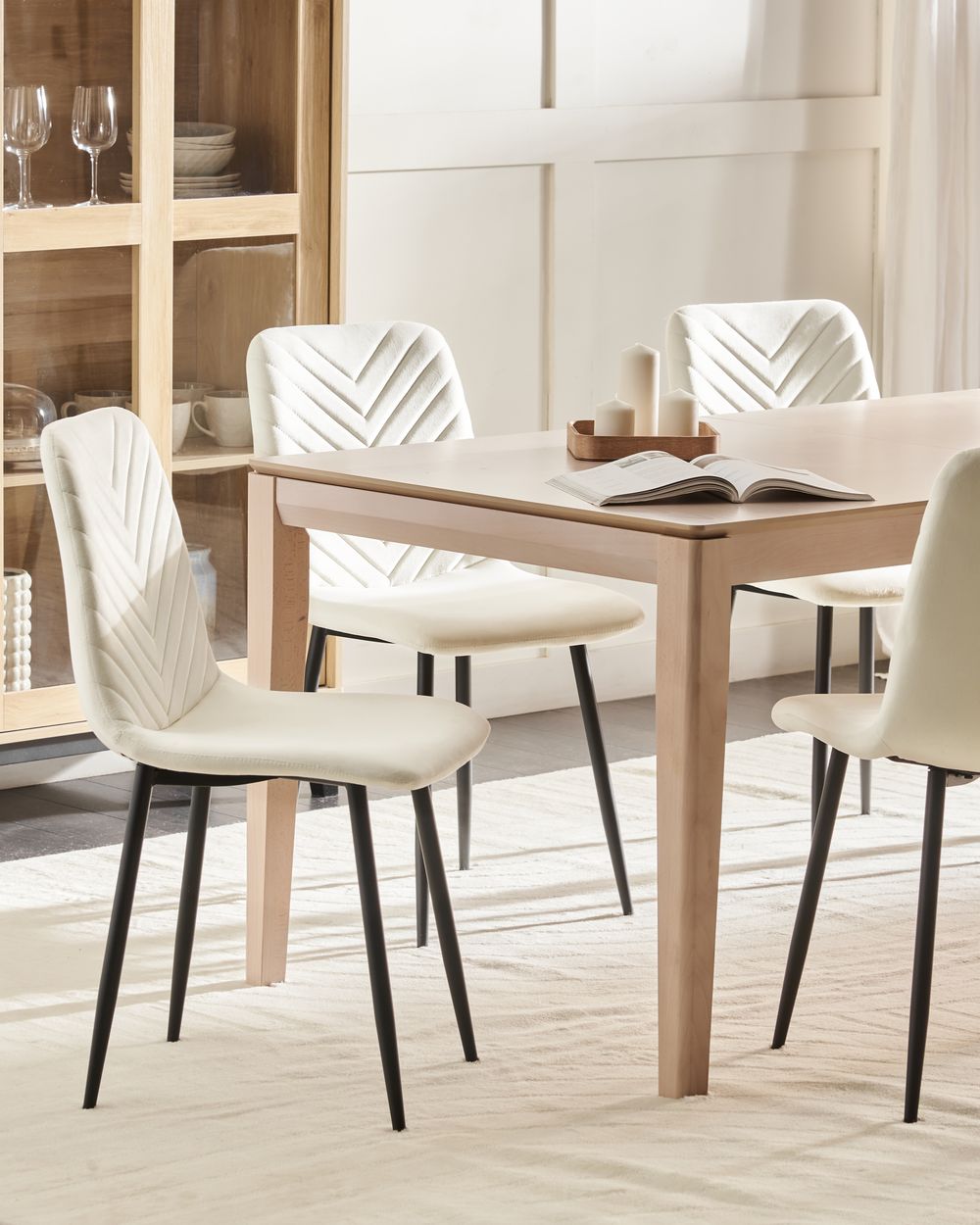 Set of 4 Dining Chairs EMORY Light Green | Beliani.co.uk