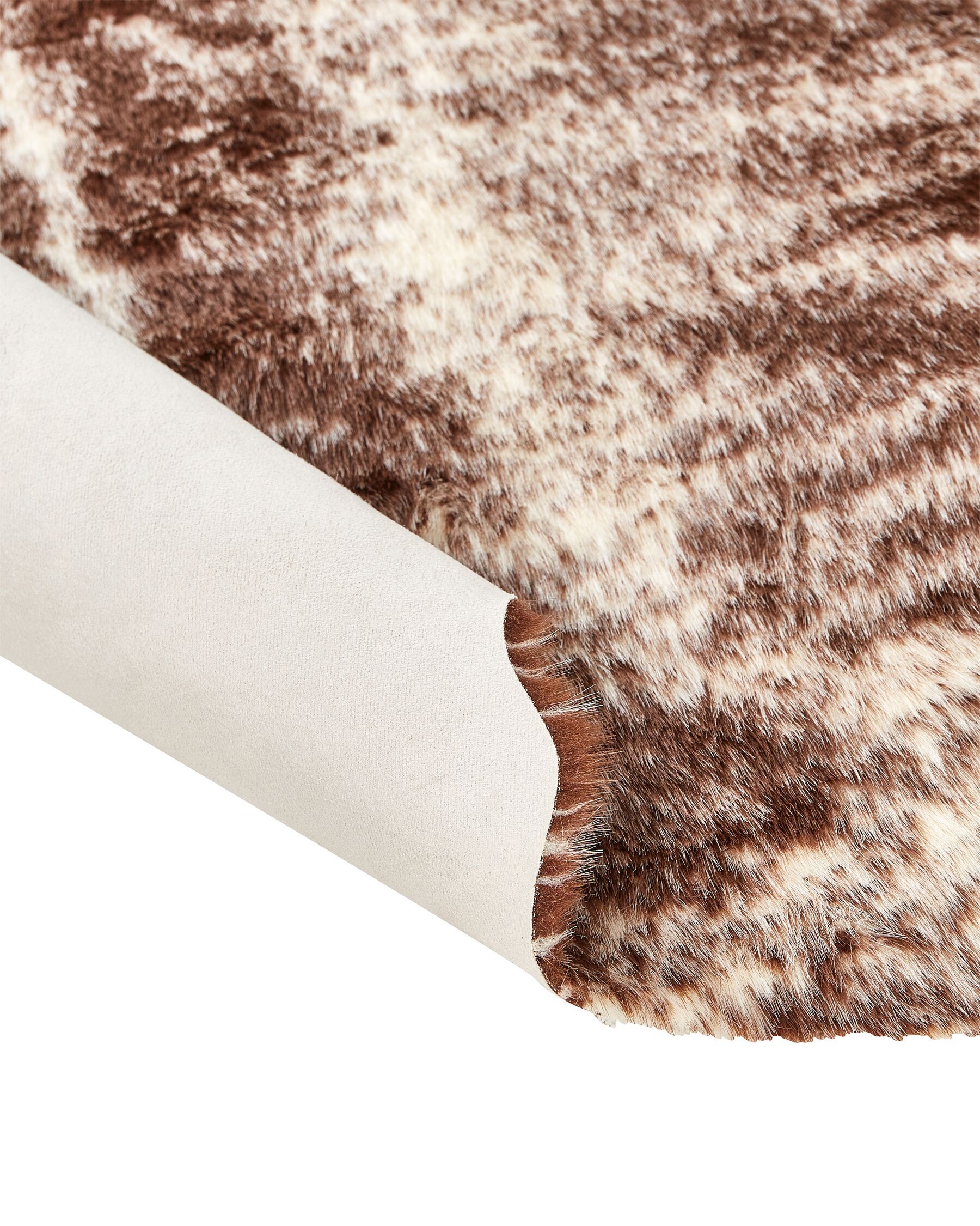 Faux Fur Area Rug 150 x 200 cm Brown ZEIL | Beliani.co.uk