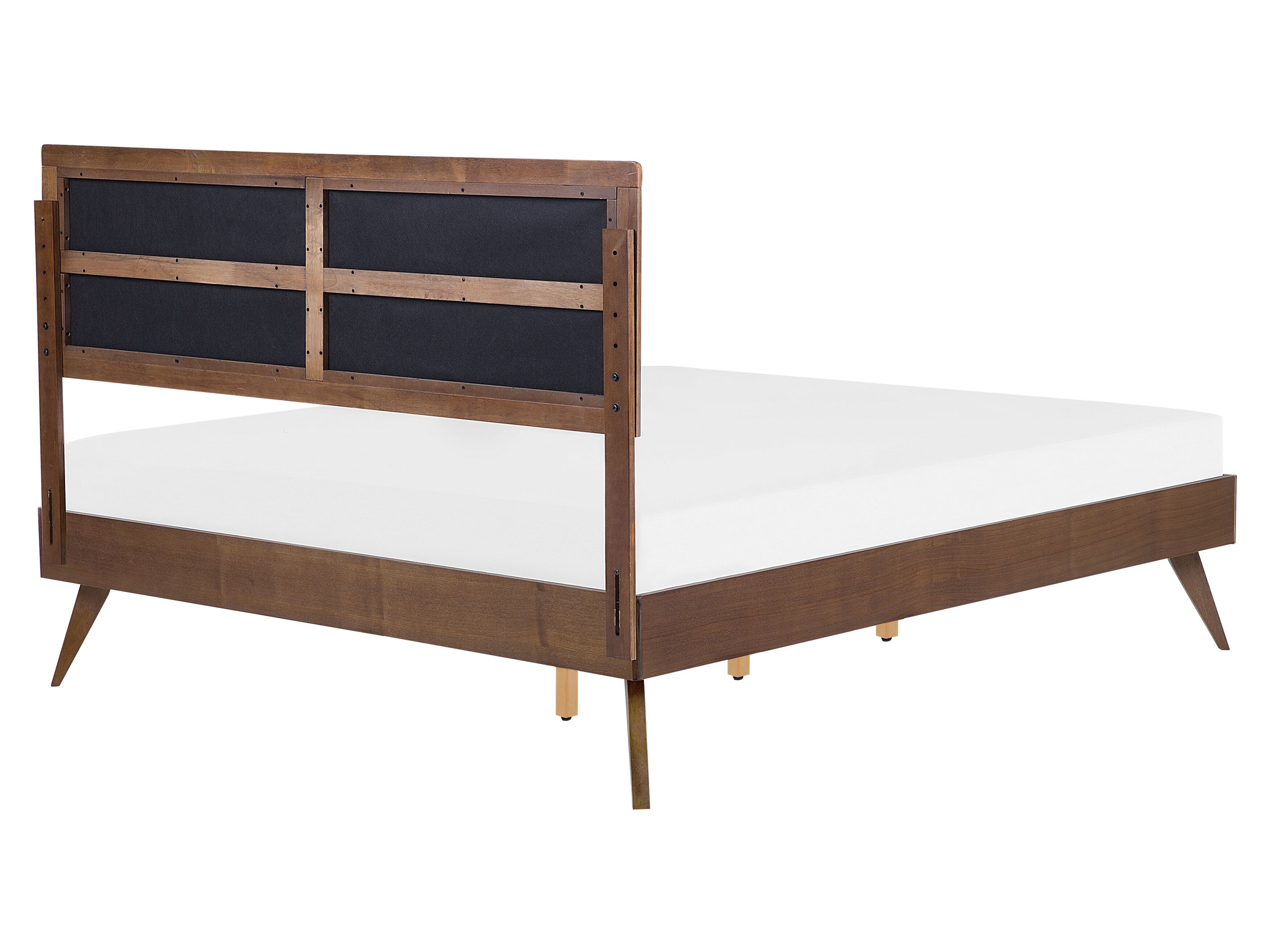 Bett mit Lattenrost POISSY 160 x 200 cm Dunkle Esche | Beliani.de