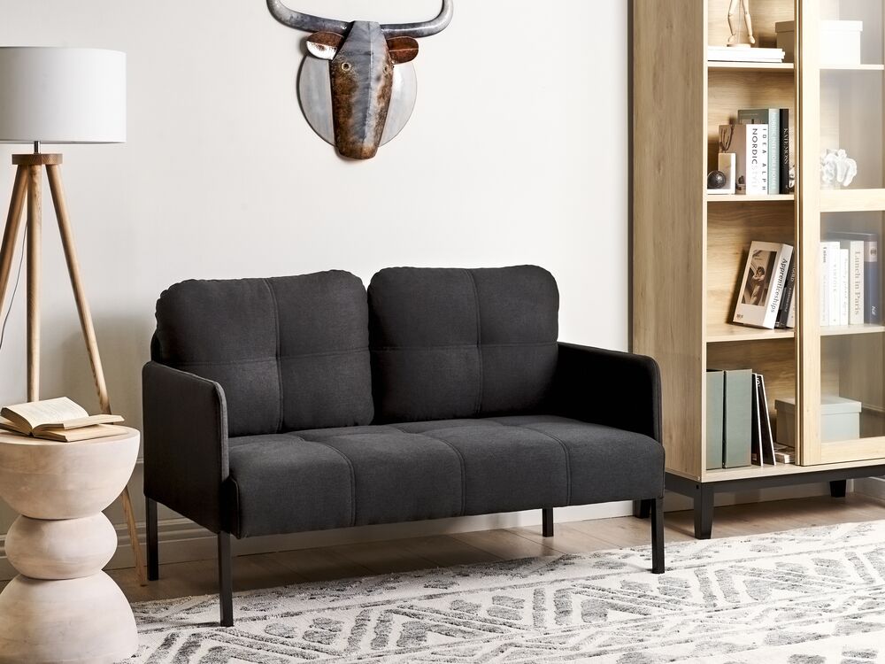 Divano 2 posti GINNERUP Tessuto Grigio chiaro | Beliani.it