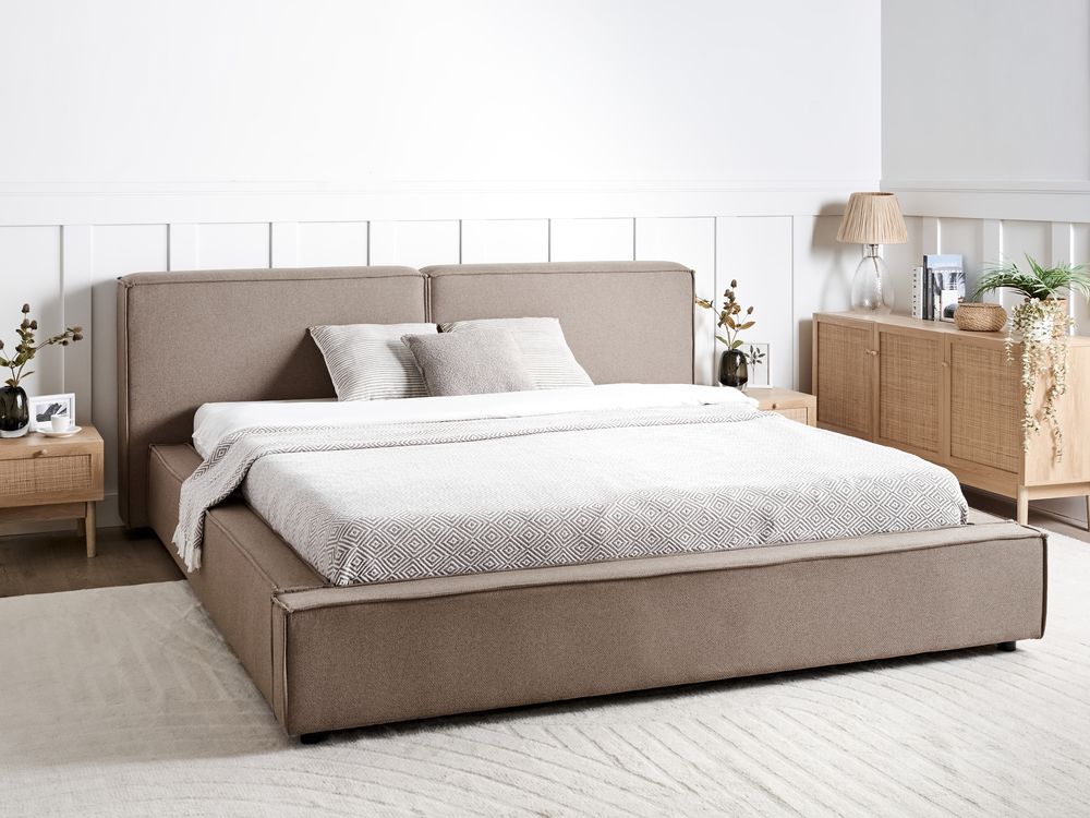 Ágy LINARDS 160 x 200 cm Szürke | Beliani.hu