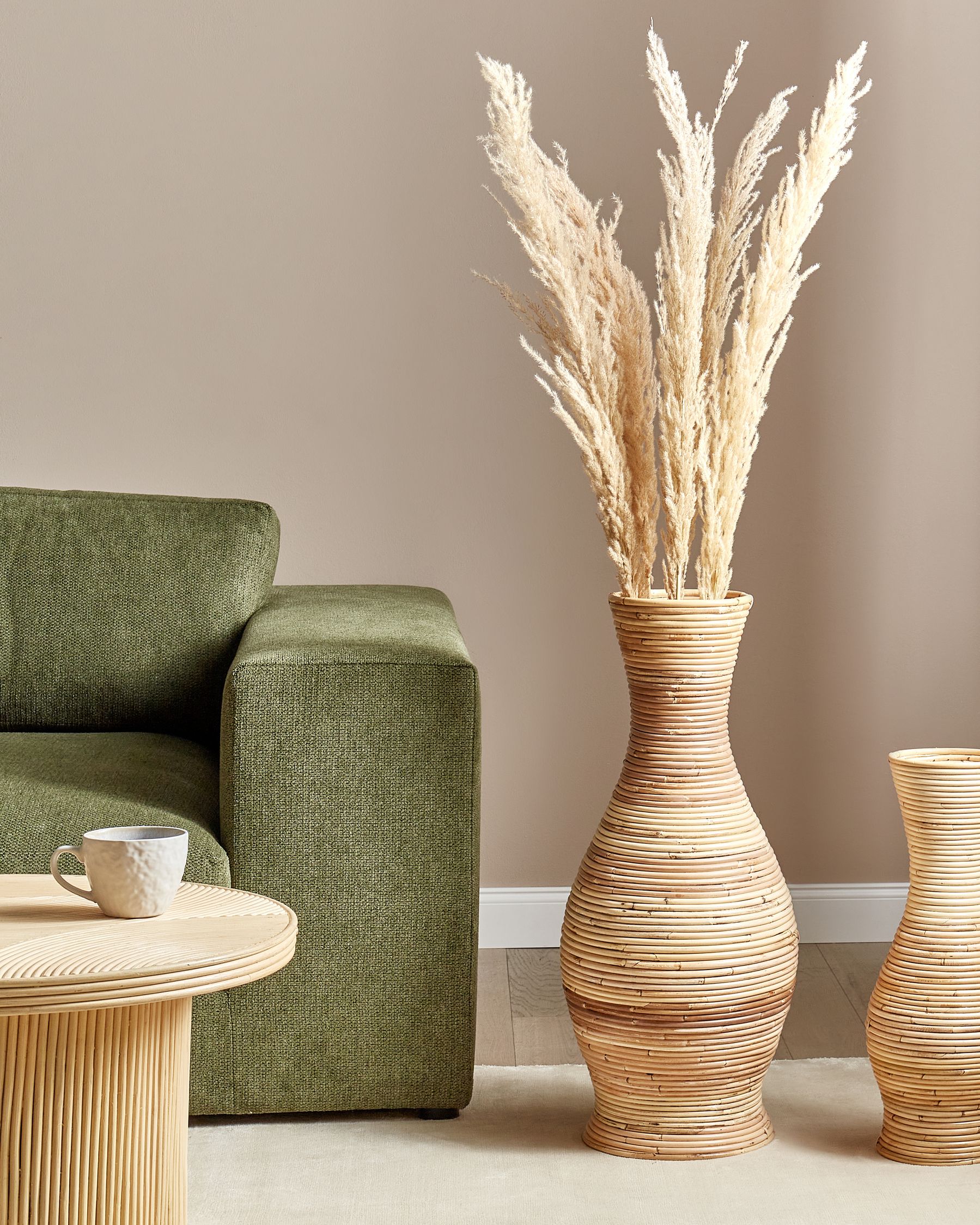 Rattan Decorative Vase 70 cm Natural TRINISA | Beliani.co.uk
