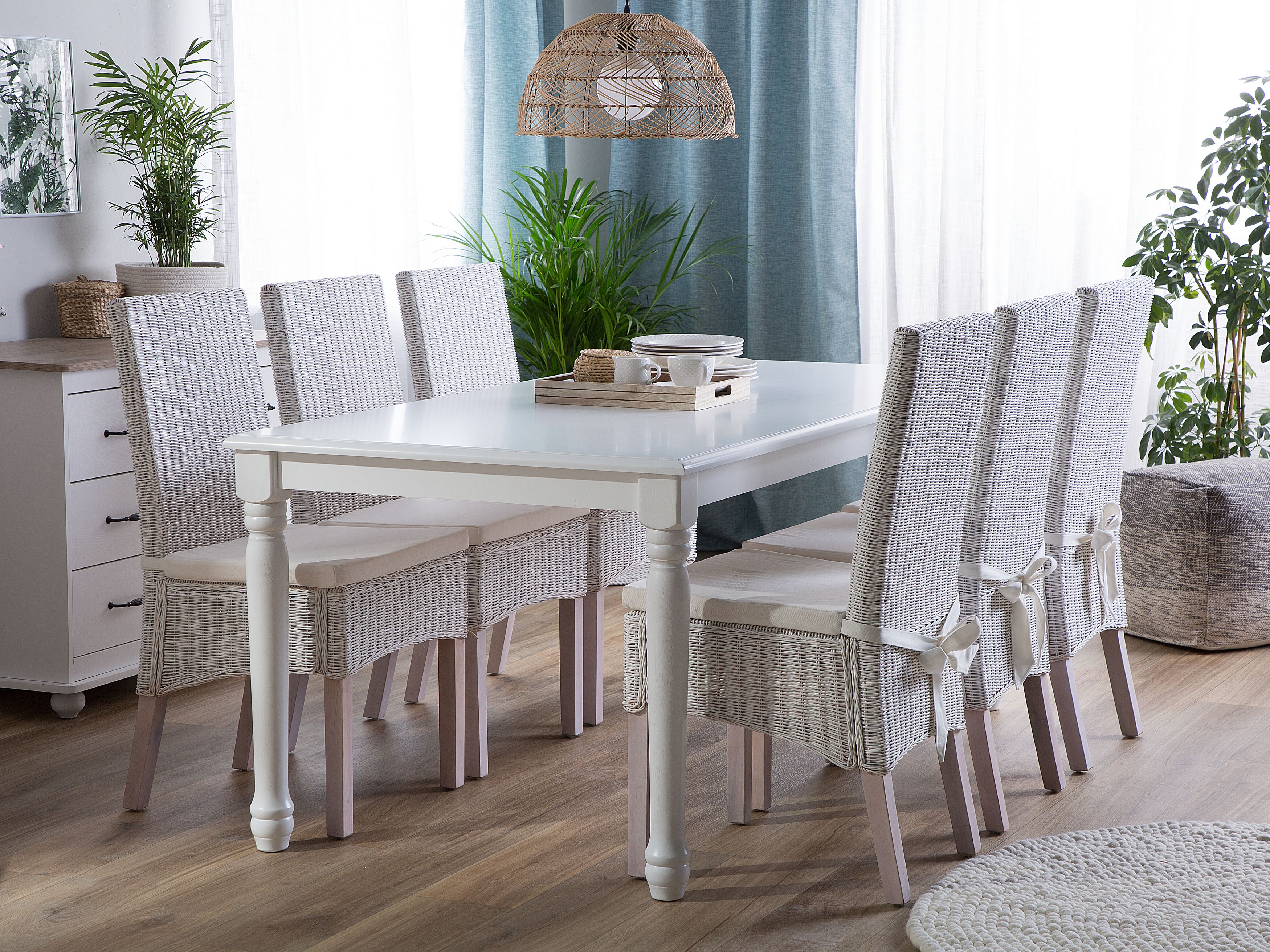 Dining Table CARY White 180 cm 90 cm | Beliani.co.uk