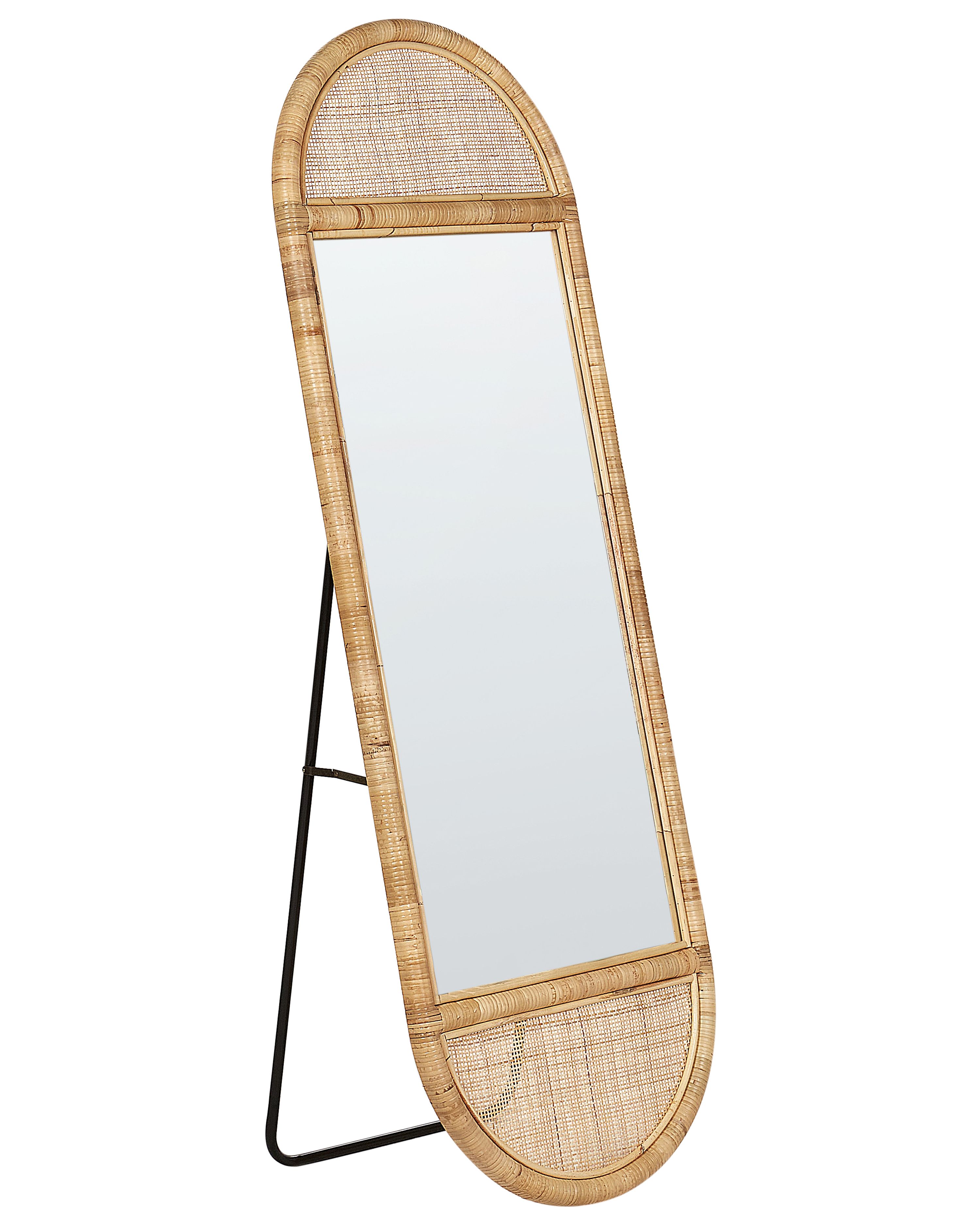 Golvspegel BARGES 150 cm Rotting Naturlig | Beliani.se