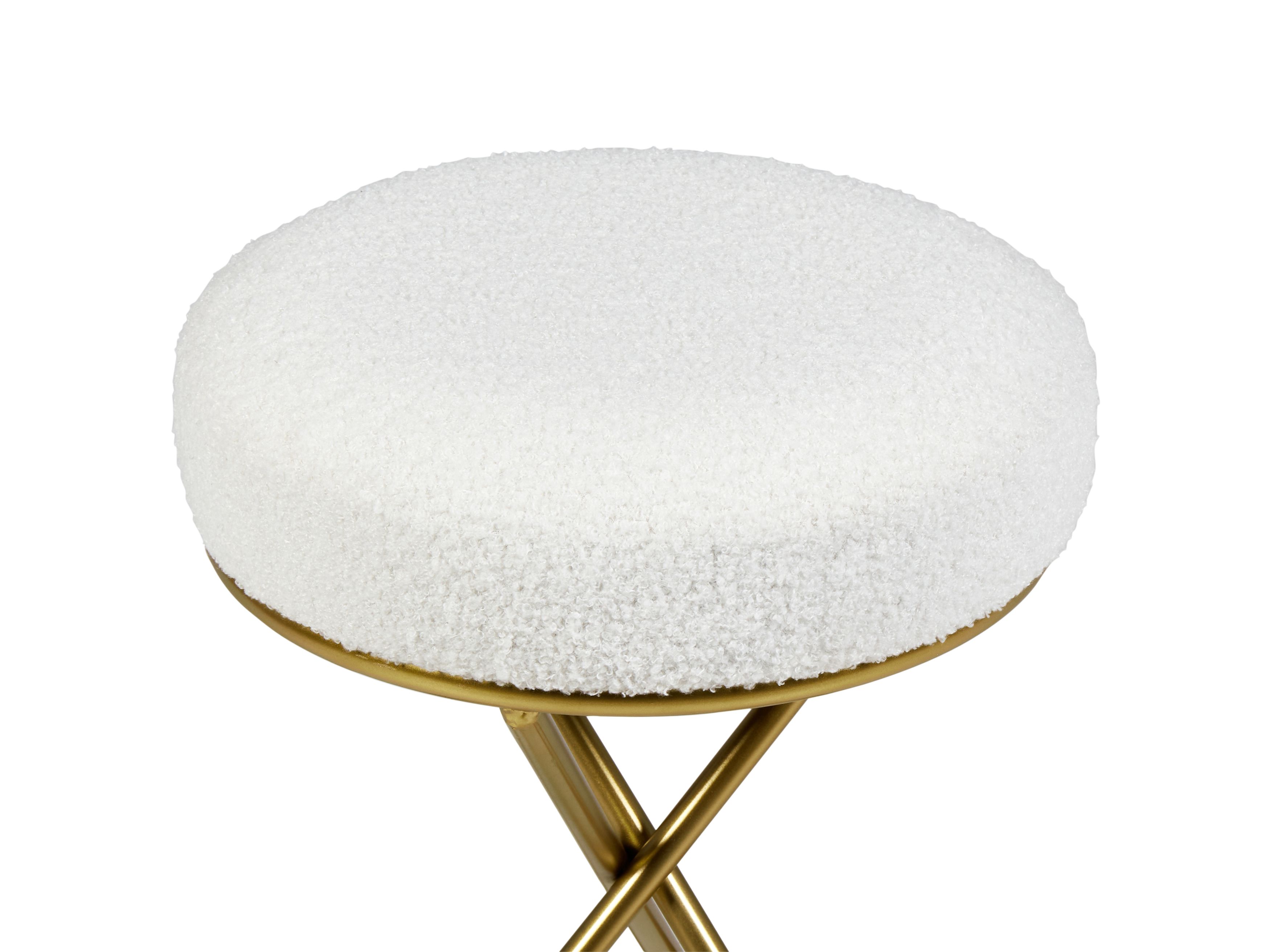 Footstool PRESHO Boucle Off-White | Beliani.co.uk