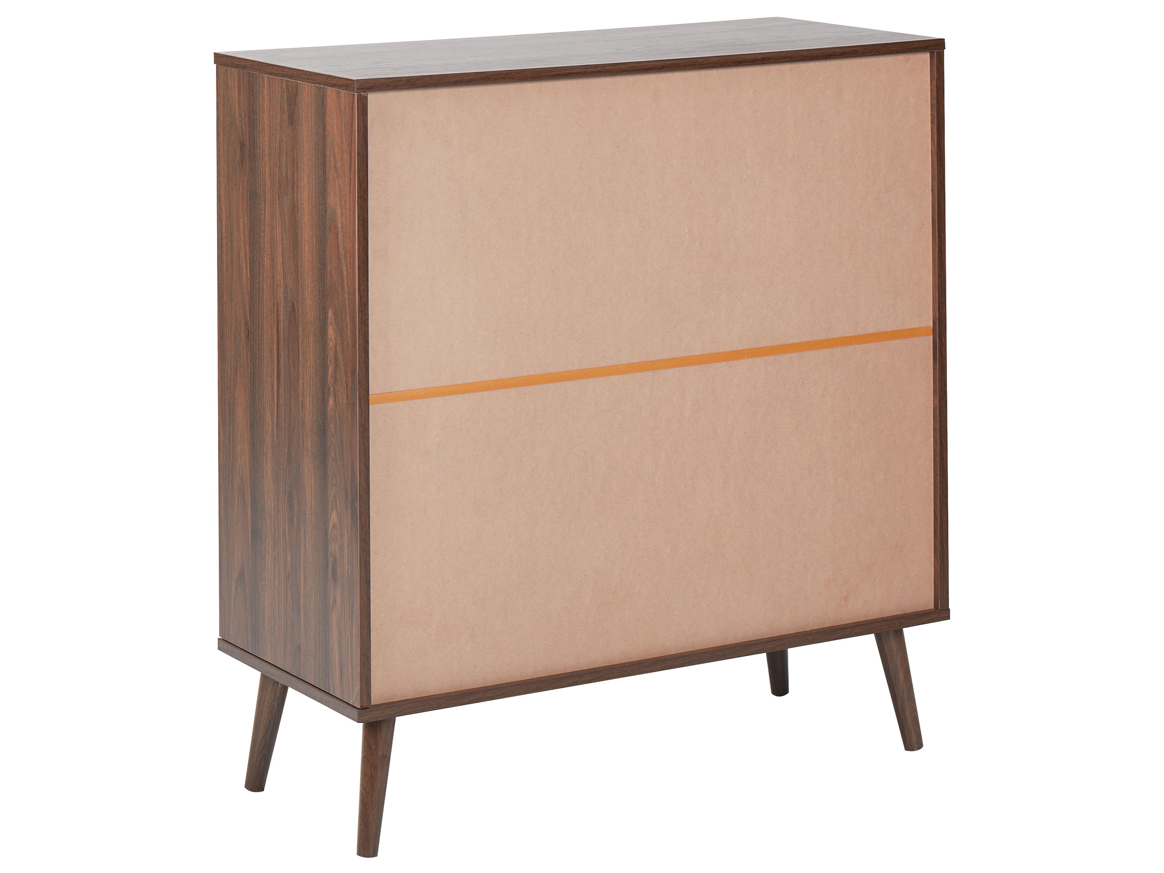 Skab med glasdisplay Mørkt træ TULLAMORE | Beliani.dk