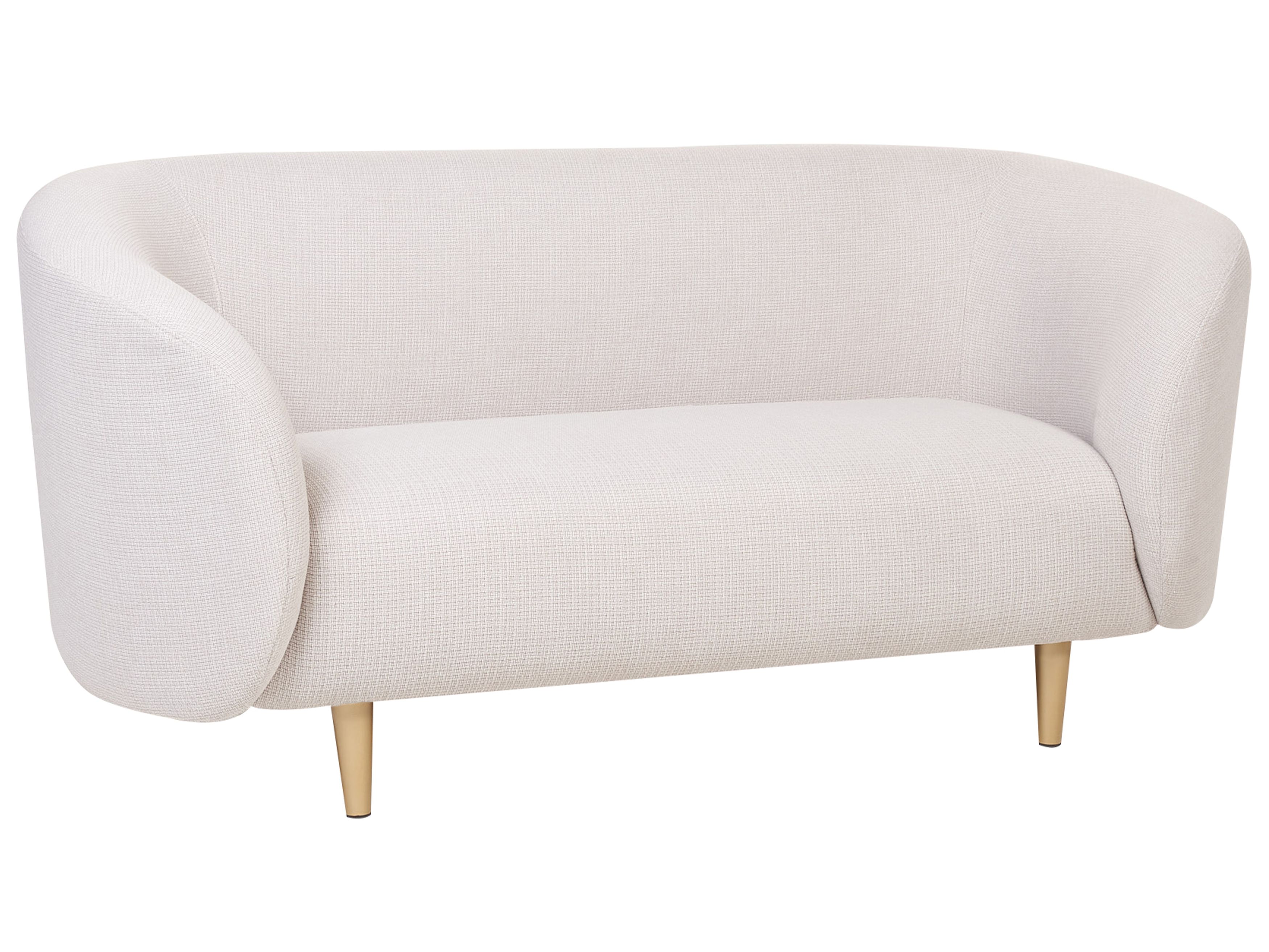 2-istuttava sohva kangas beige/kulta LOEN | Beliani.fi