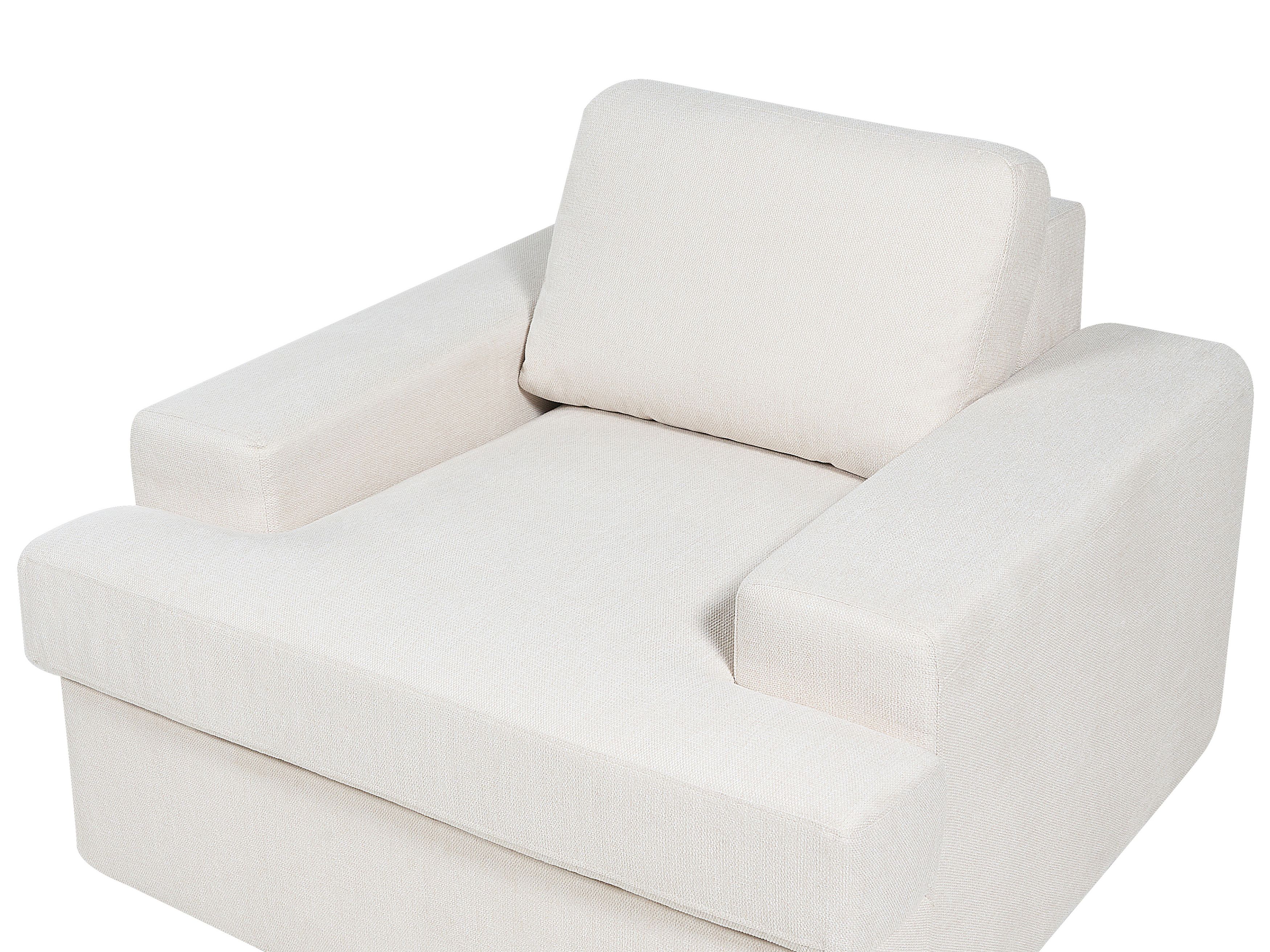 Living Room Set ALLA Fabric Light Beige 5 Seater | Beliani.co.uk