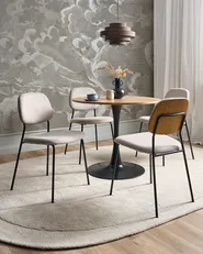 Set de 4 scaune dining RILEY Bej deschis | Beliani.ro