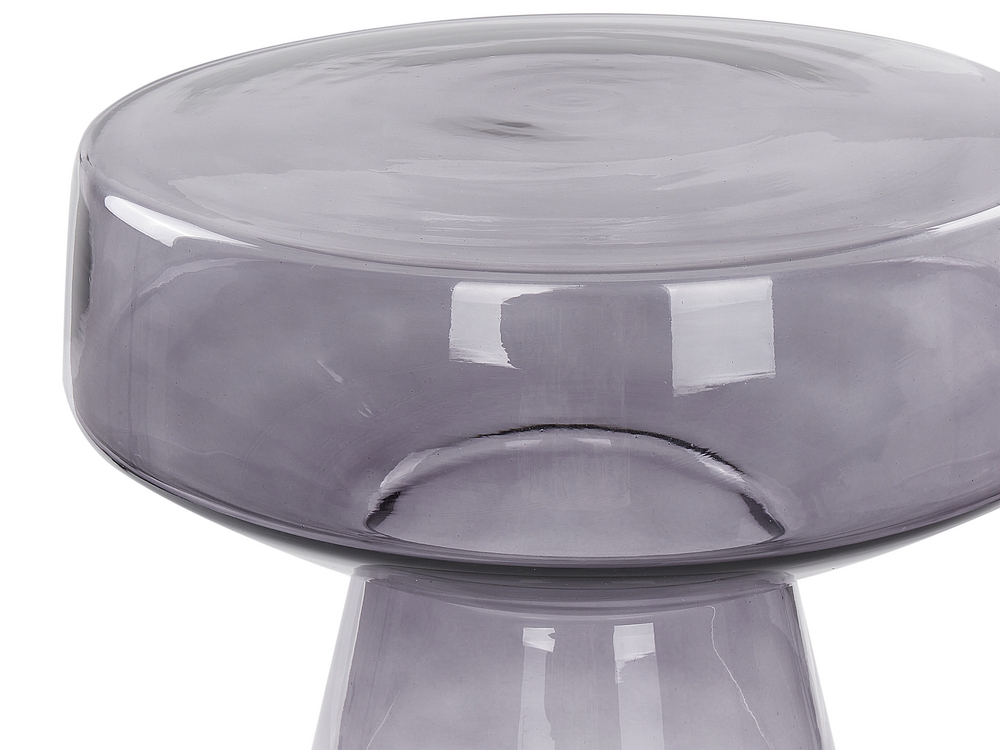Set of 2 Glass Side Tables Grey LAGUNA CALDERA Beliani
