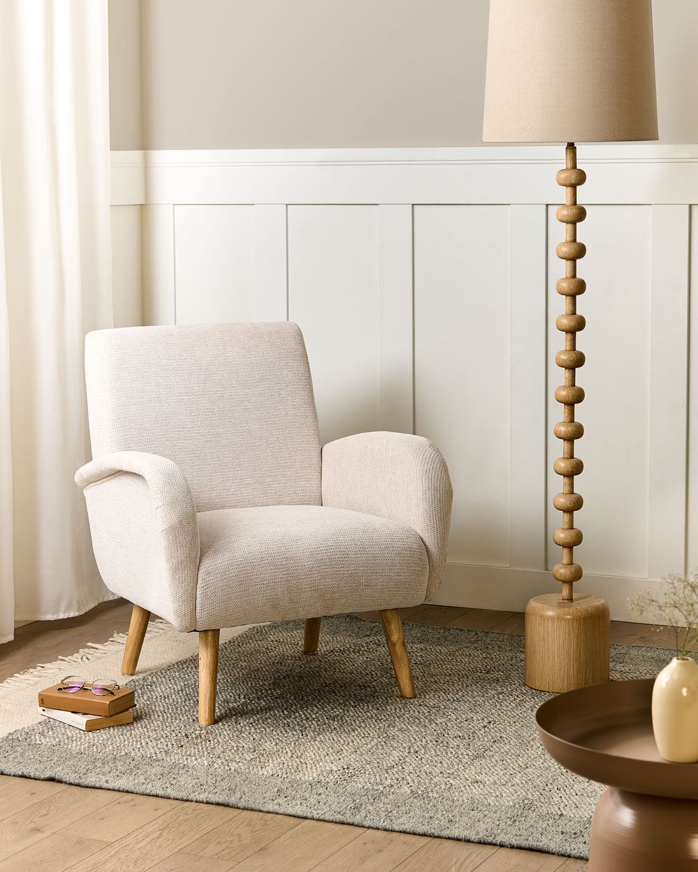 Nojatuoli ASKIM vakosametti Oliivinvihreä | Beliani.fi