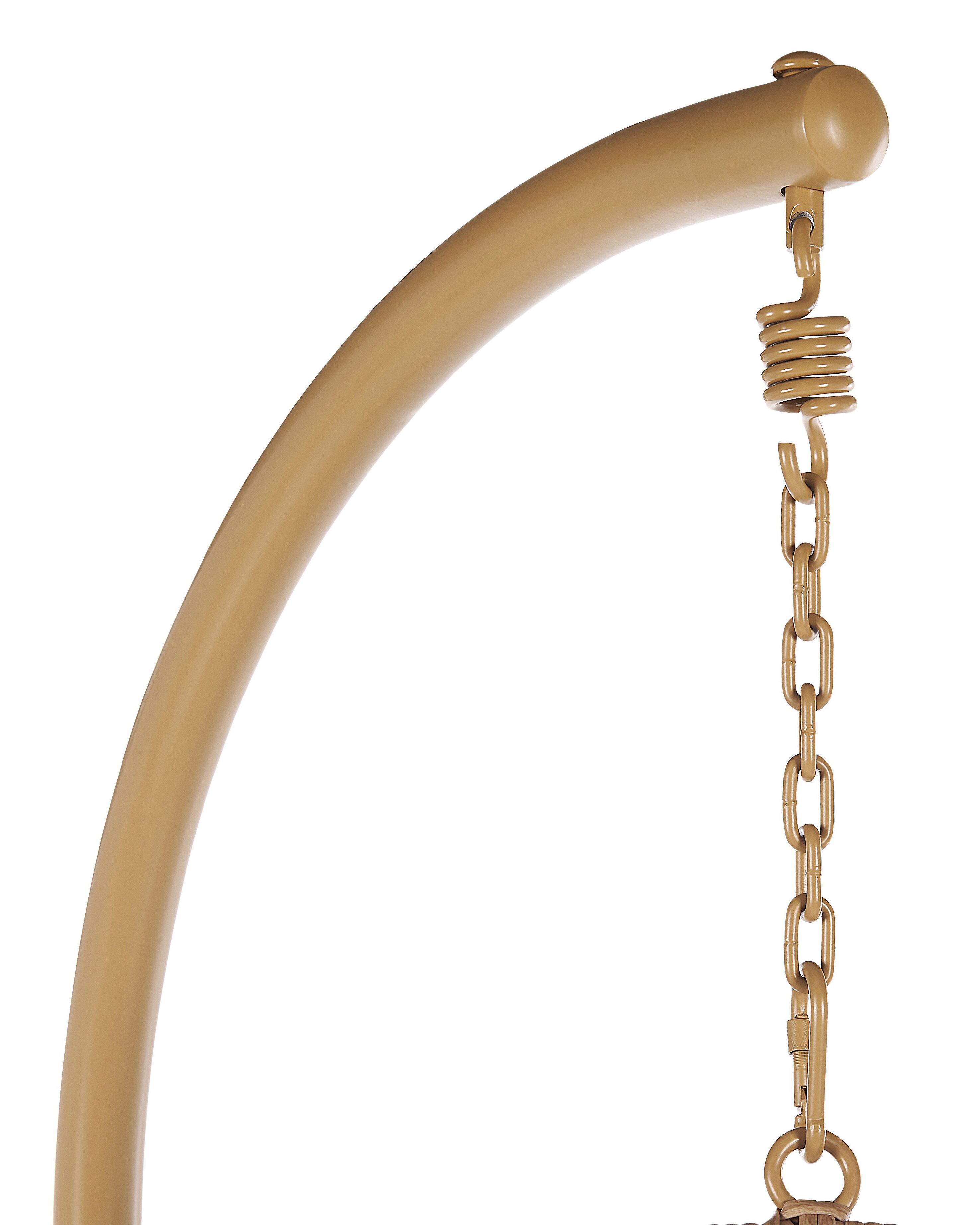 Cadeira suspensa em rattan creme com suporte ALBA | Beliani.pt