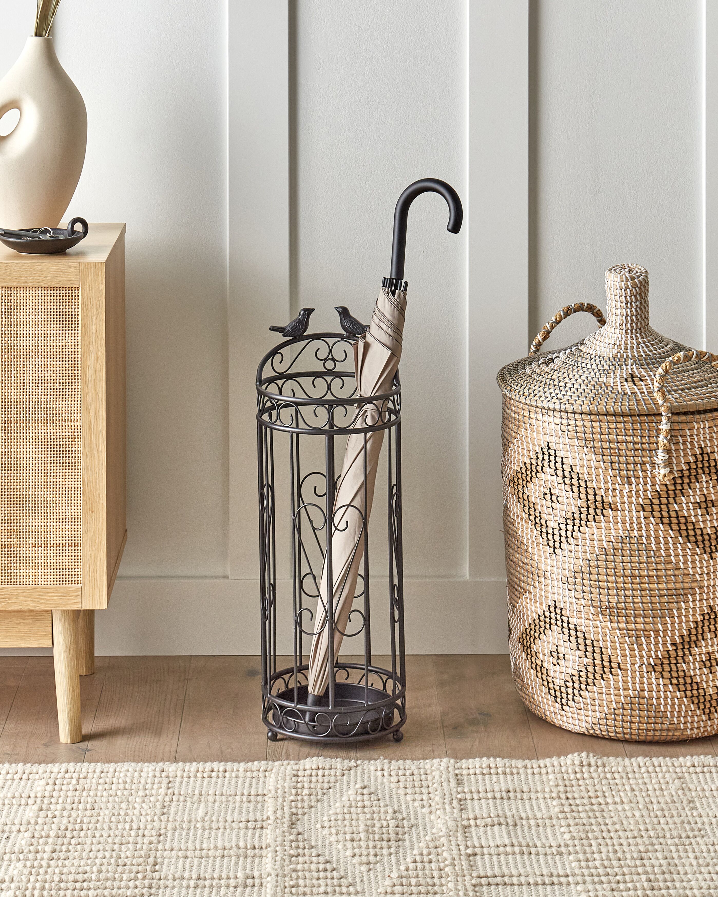 Paraplystativ AMBOISE Metall Svart | Beliani.no