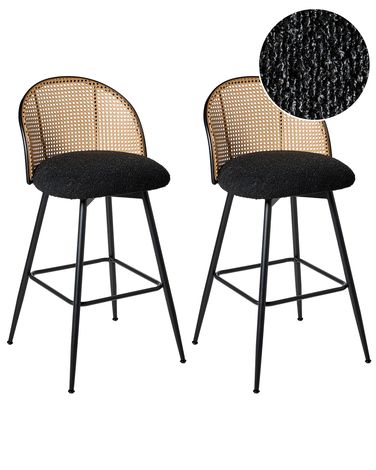 Sett med 2 barstoler NATHAN Svart | Beliani.no