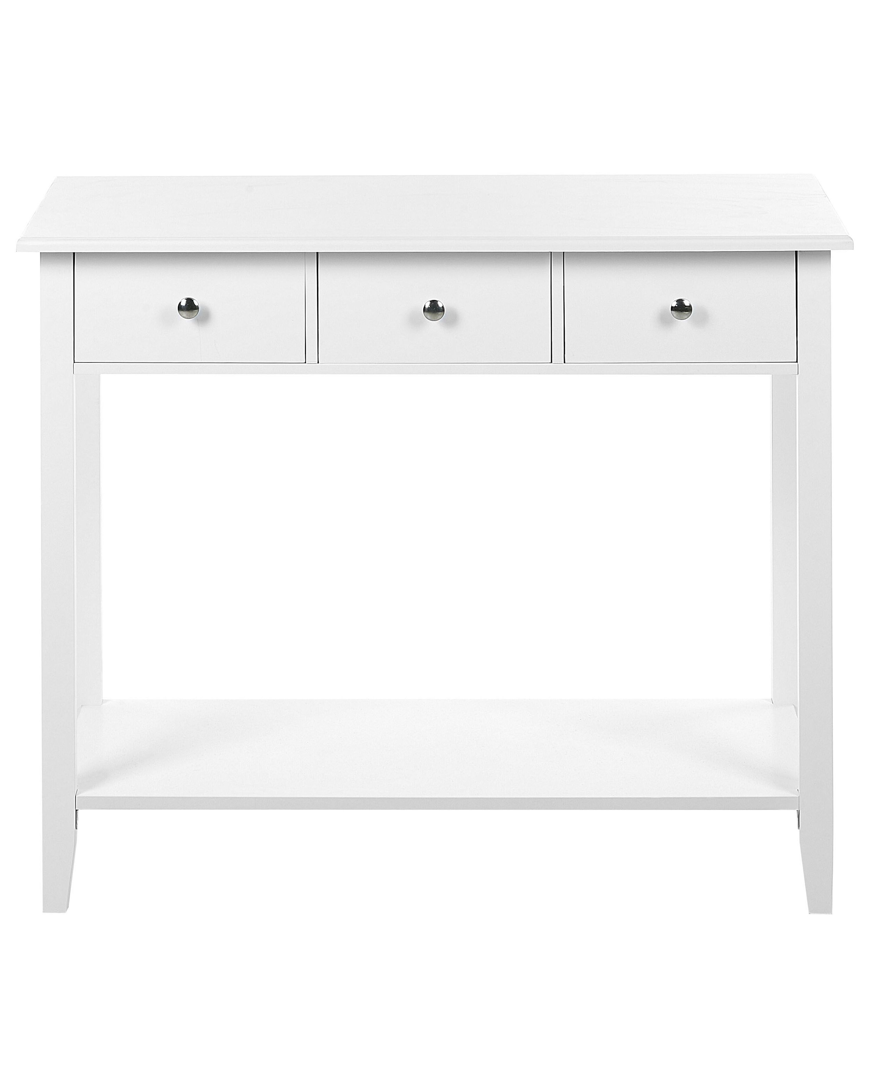 3 Drawer Console Table White GALVA | Beliani.co.uk
