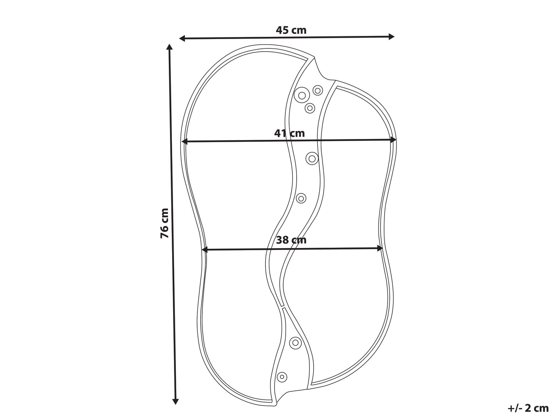 Espelho TAWLEY 45 cm 76 cm Metal Dourado | Beliani.pt