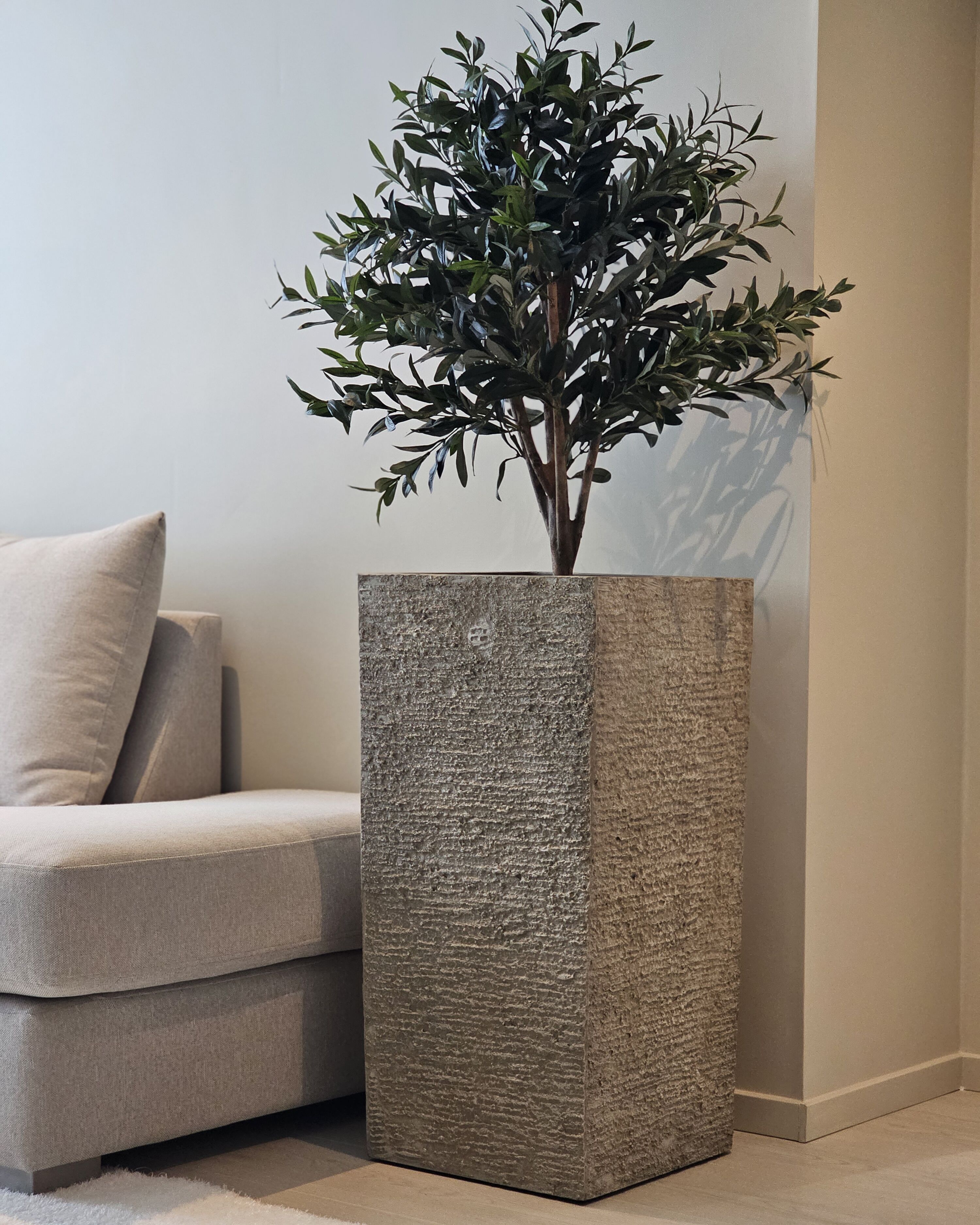 Cache-pot GAZA 40 cm Beige | Beliani.fr