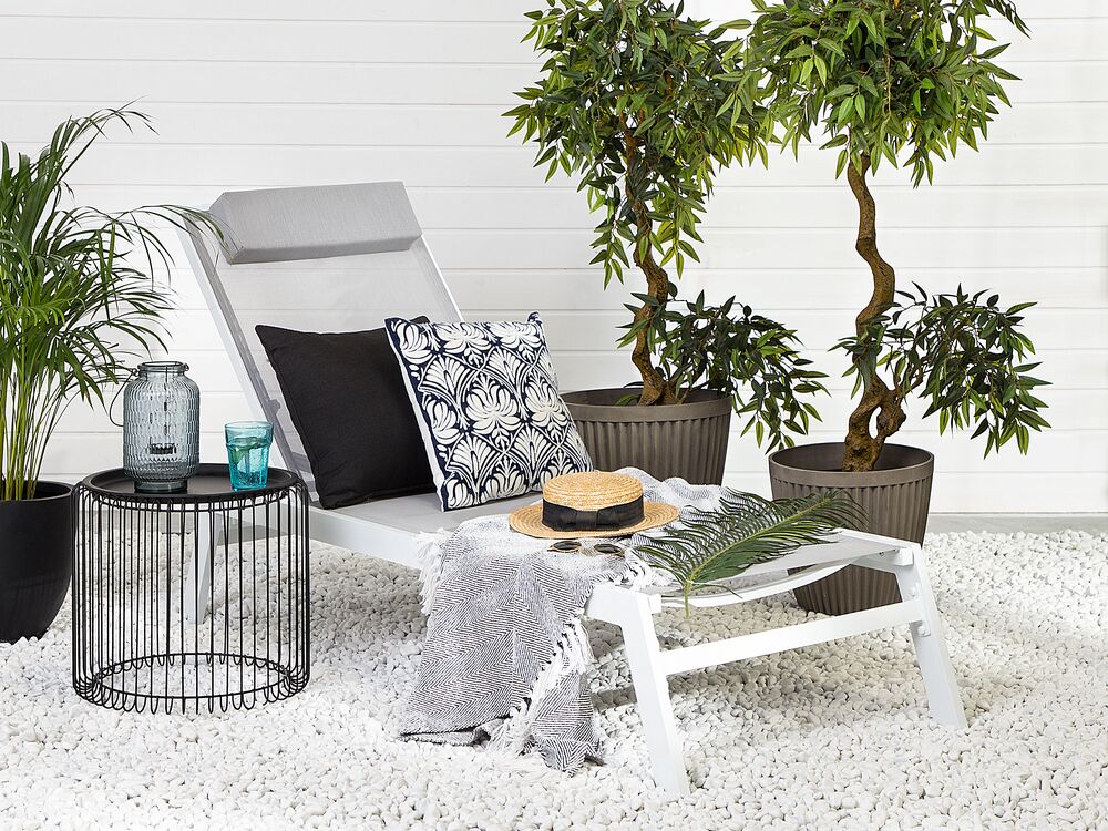 Liggestol PORTOFINO Metal Sort | Beliani.dk