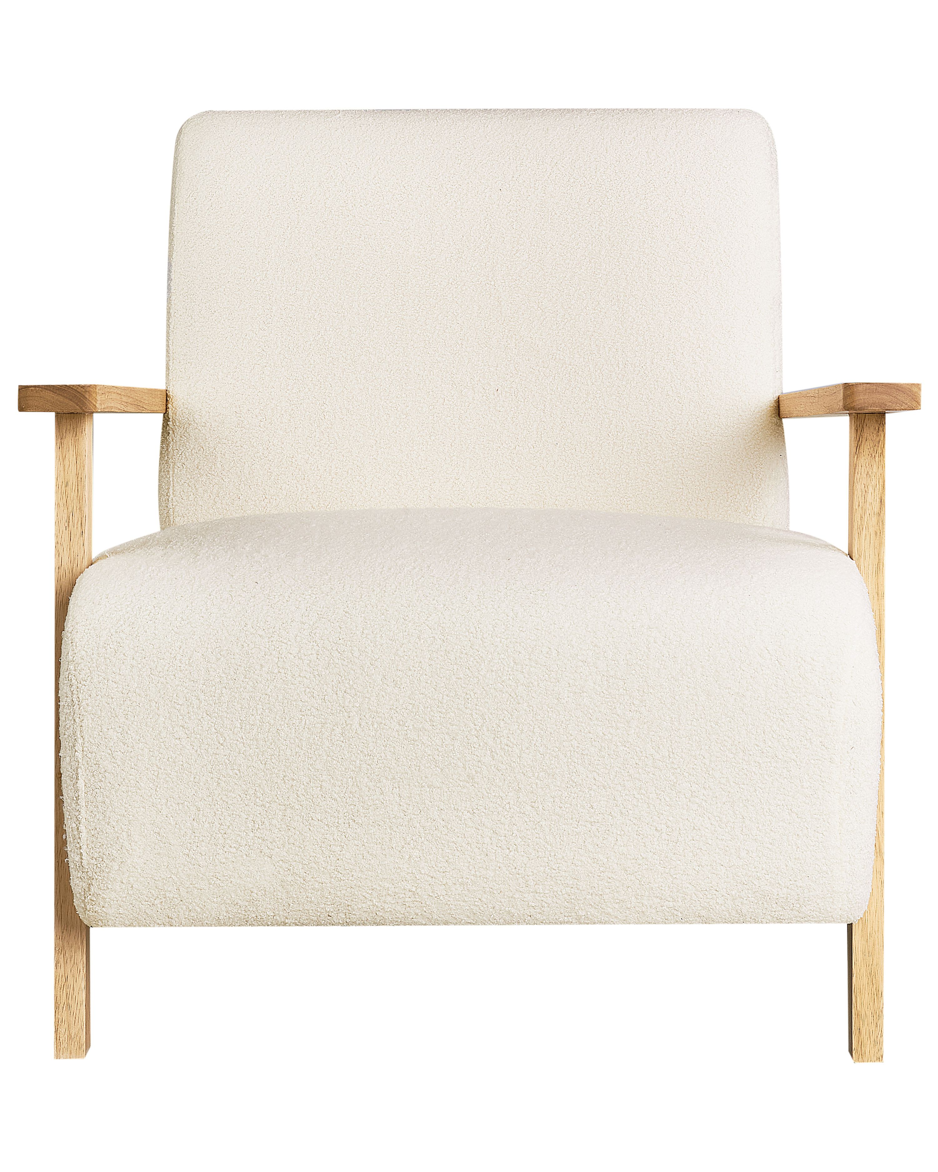 Fotel LESJA Boucle Jasnobeżowy | Beliani.pl